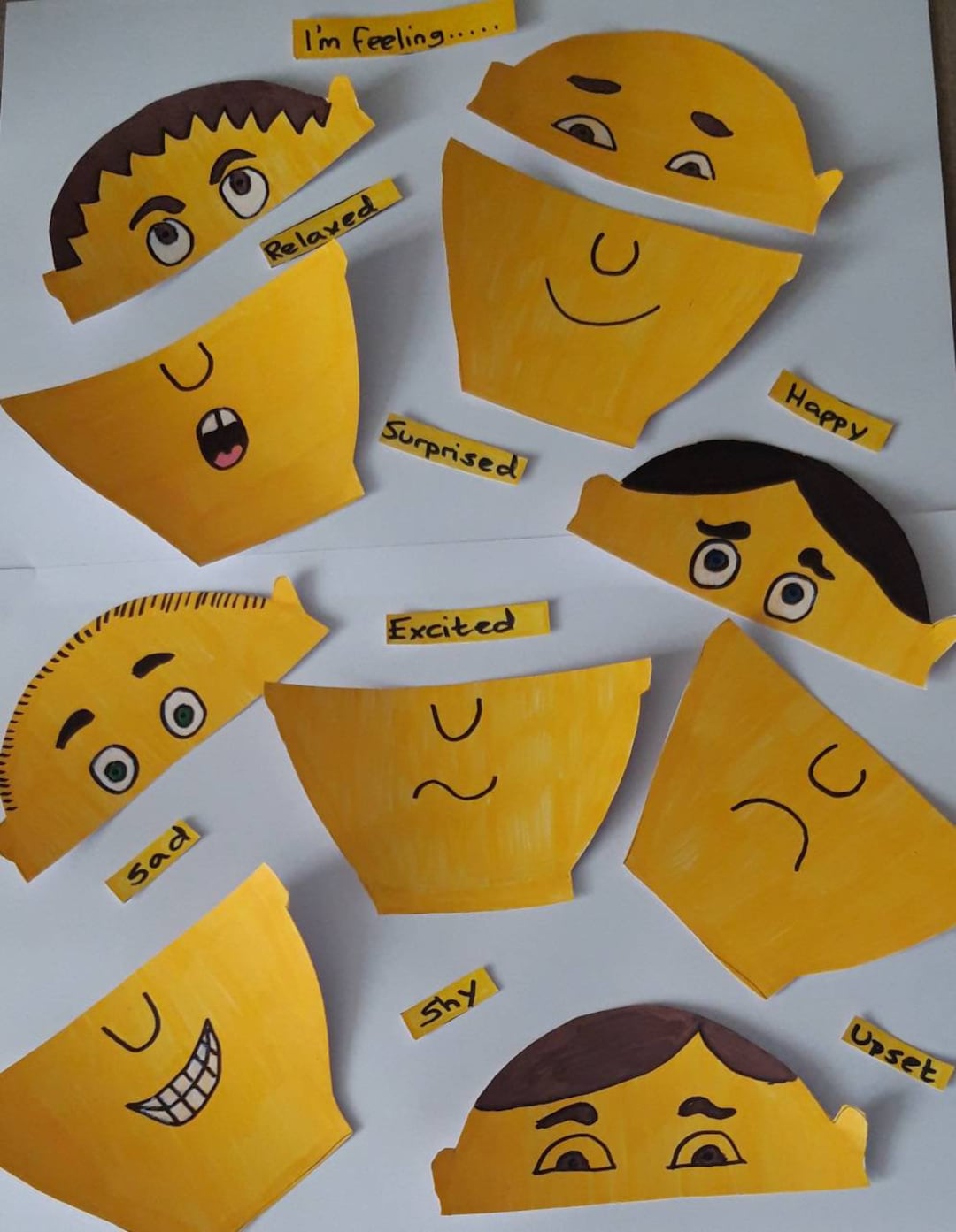 Emotions Mix and Match Game - Etsy