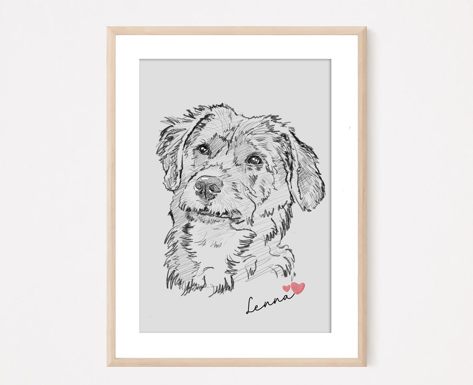 Custom Pet Drawing Unframed Art Print Dog Drawing Pet Sketch - Etsy