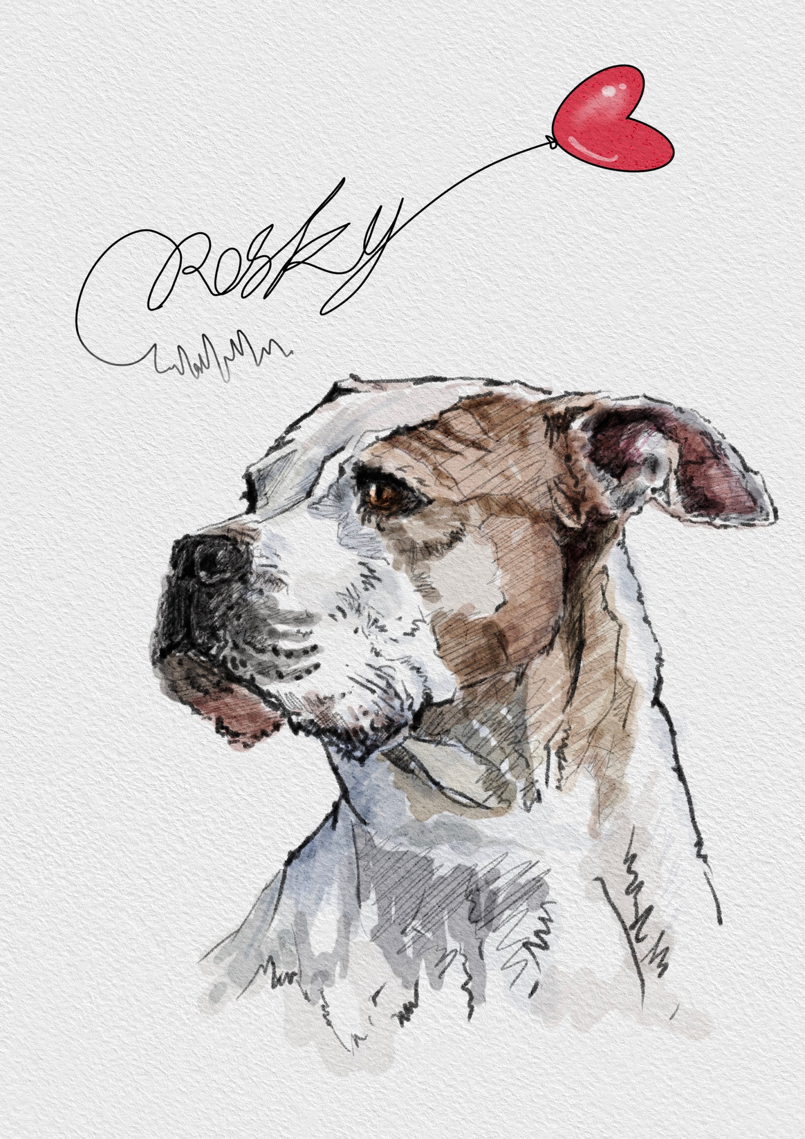 Custom Pet Drawing Unframed Art Print Dog Drawing Pet Sketch - Etsy