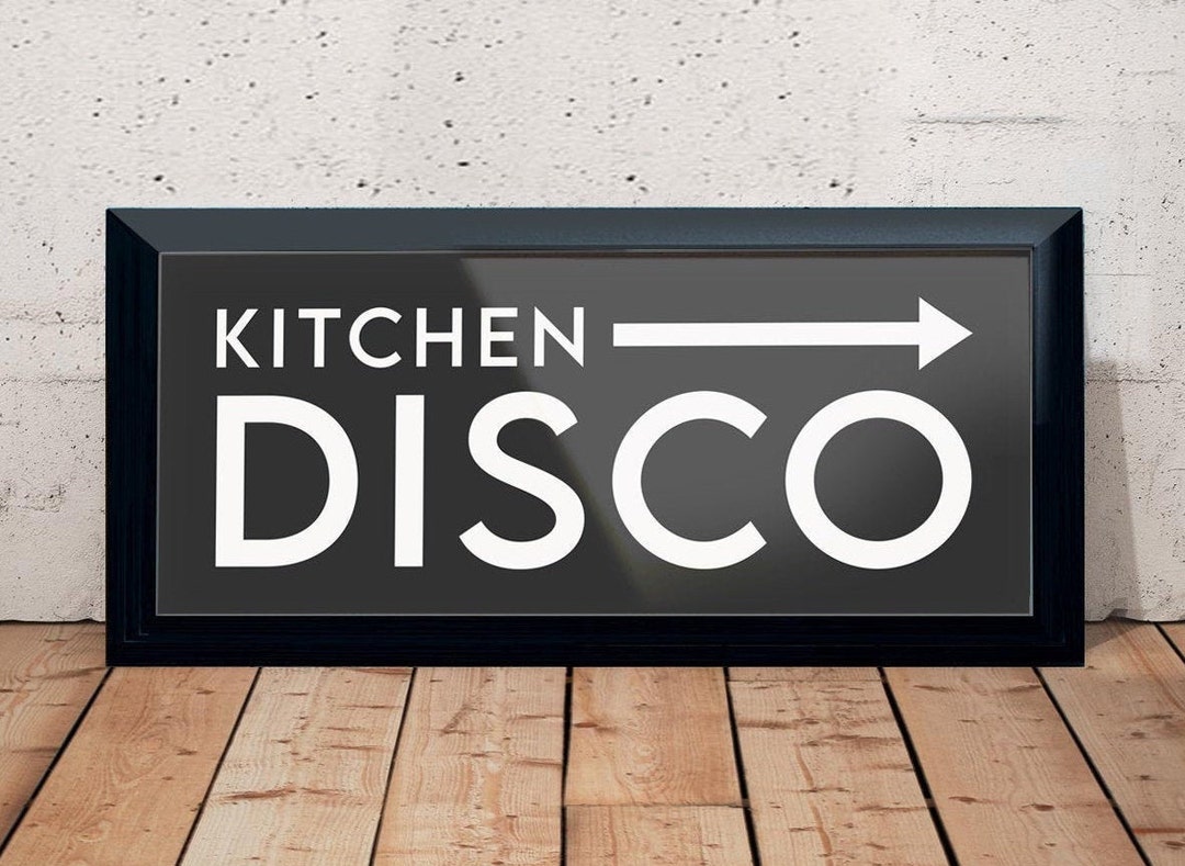 KITCHEN DISCO Sign • Framed Print • Kitchen • Word Art • Gallery Wall ...