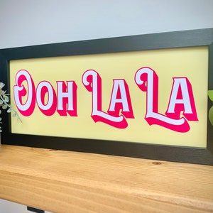 OHH LA LA • Framed Print • Sign • Typography • Gallery Wall • Wall Art ...