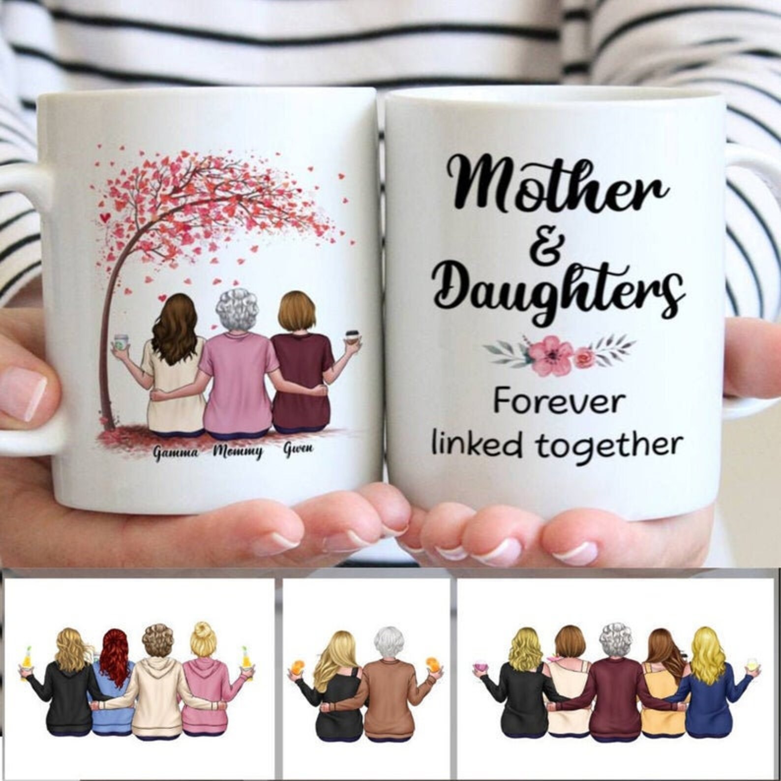 Personalized Mother And Daughter Mug Mother Daughters Forever Etsy