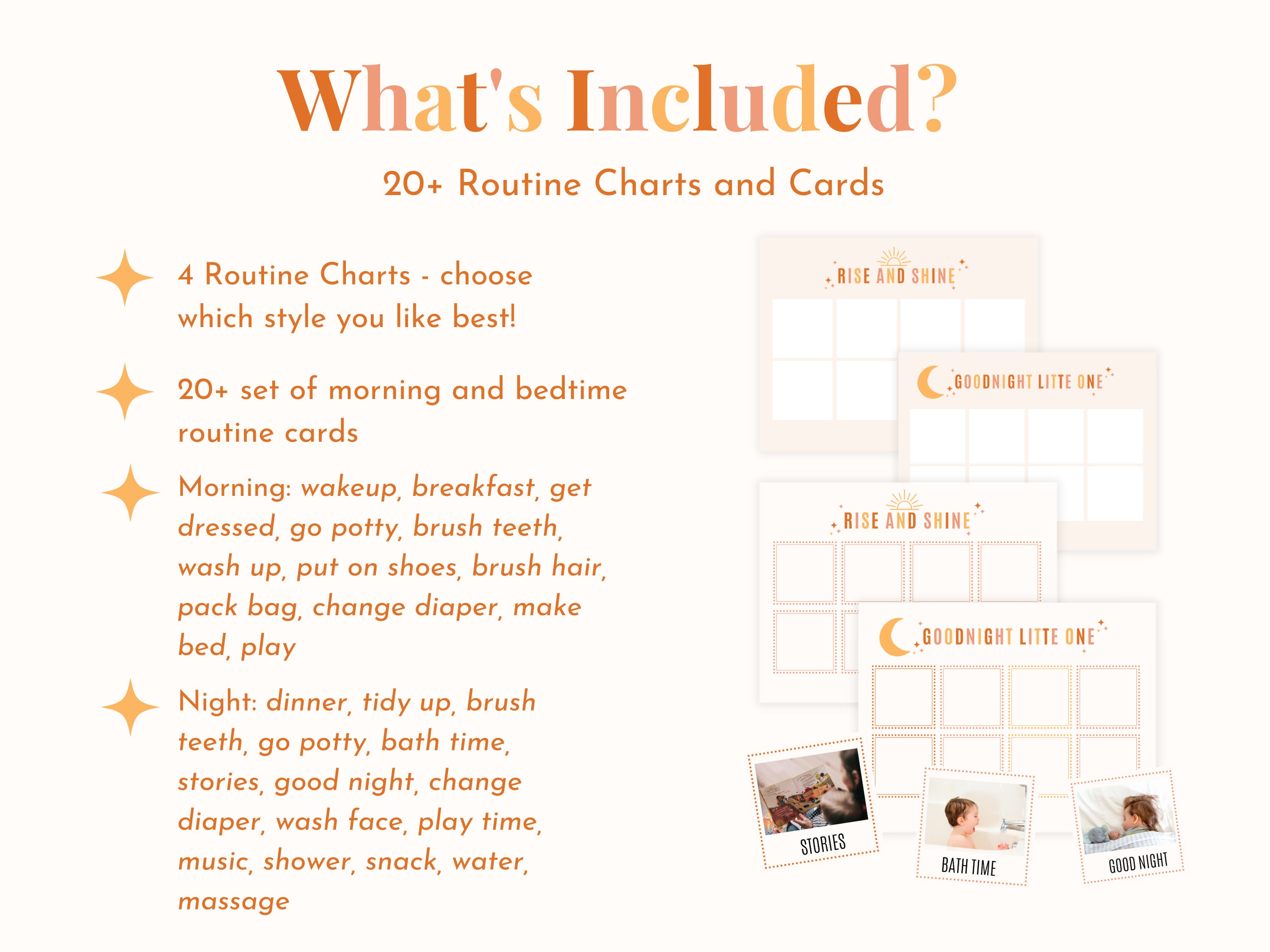 Toddler Daily Routine Chart Routine Chart Printable - Etsy