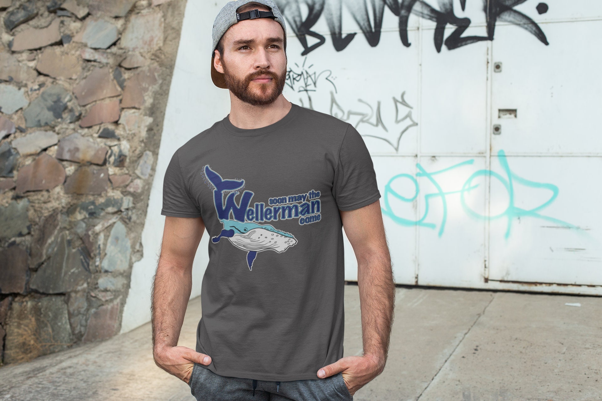 Wellerman T-Shirt mit Wal Design und Spruch, passend zum Sea Shanty Hit ...