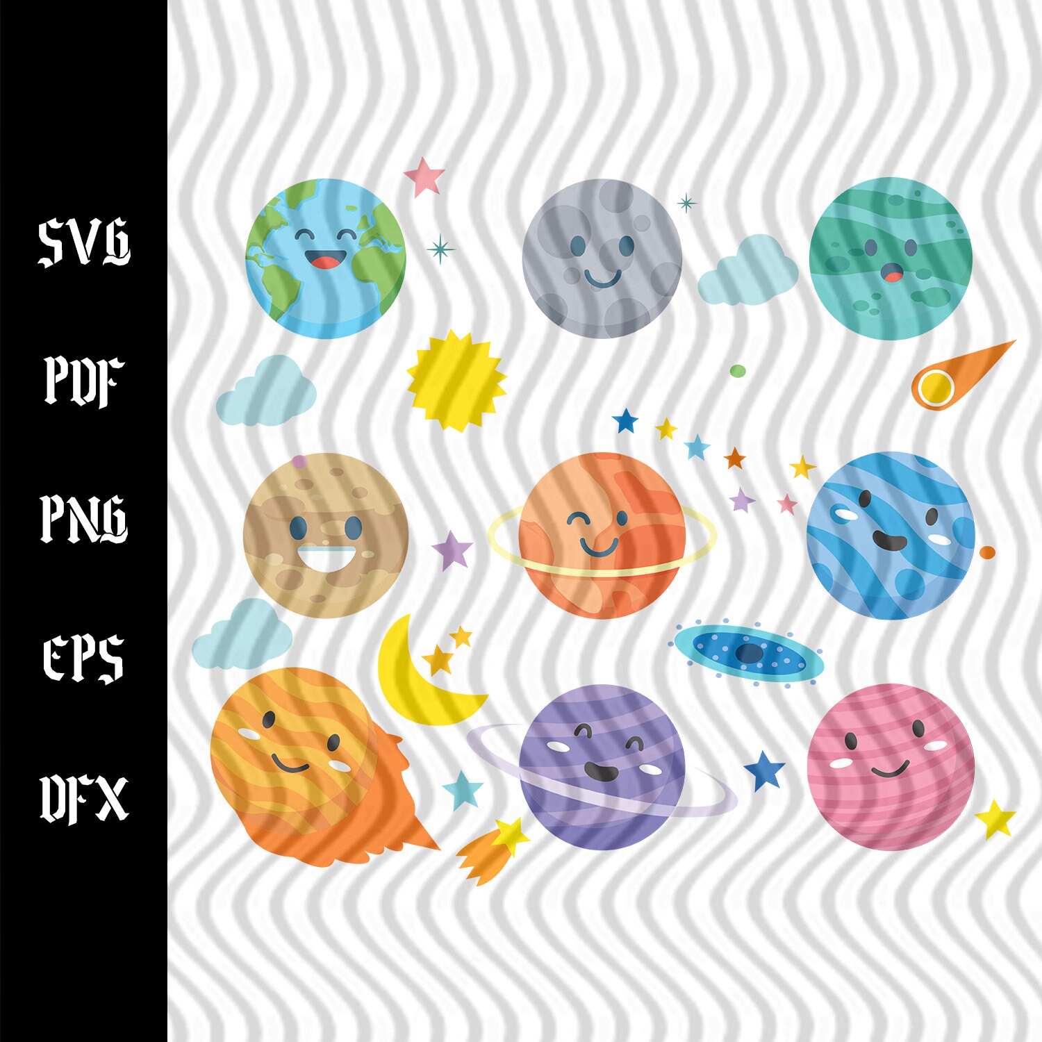 Solar System Svg Bundle Solar System Svg Planets Svg Solar | Etsy