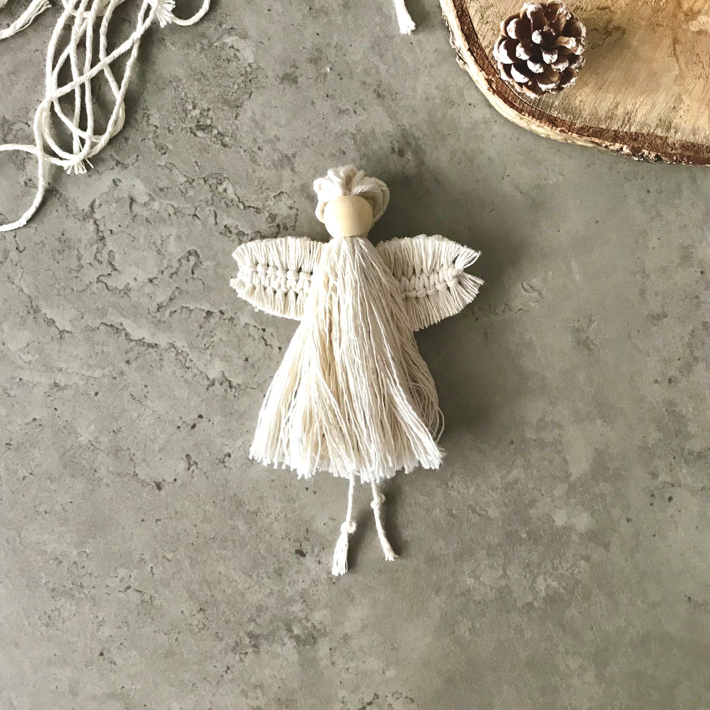 Christmas Macrame Angel / Handmade / Christmas Tree Decorations ...