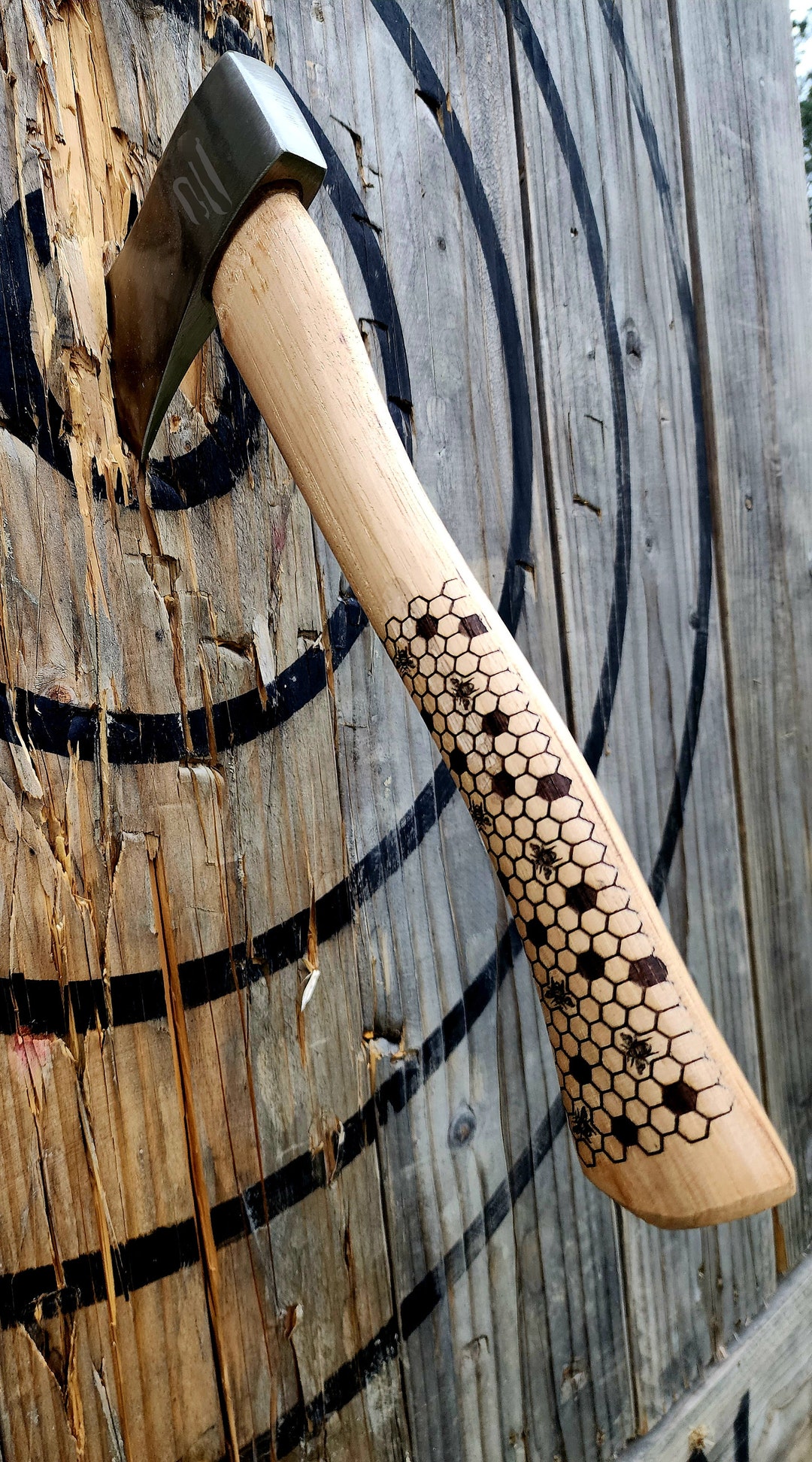 Honeycomb/bee Grip Throwing Axe Hatchet - Etsy