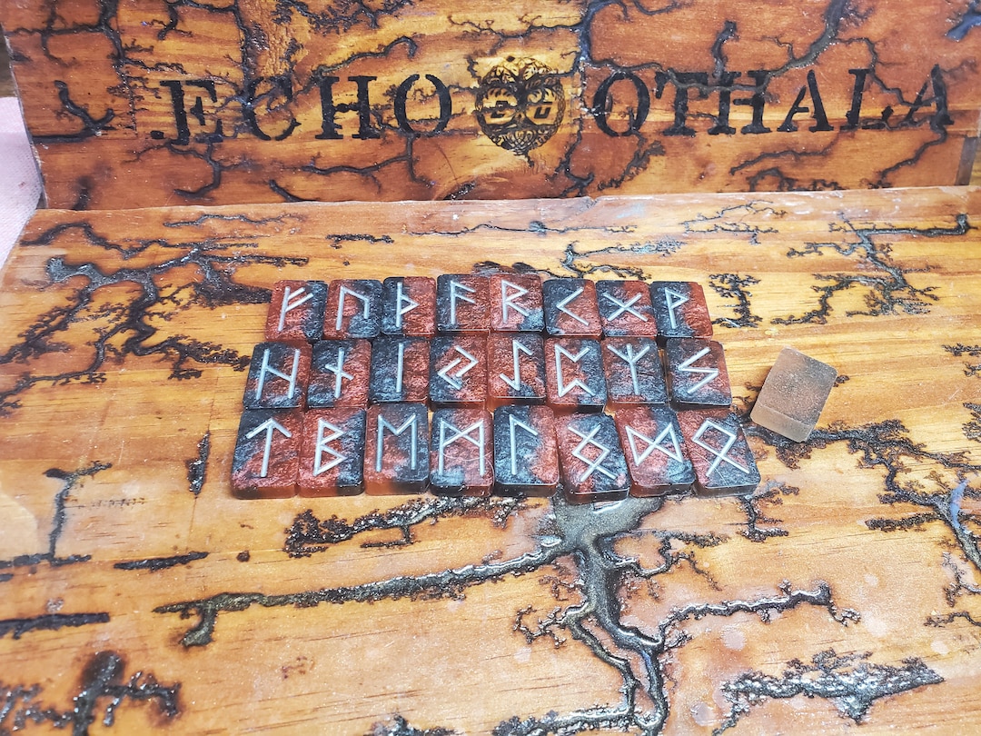 CUSTOM Epoxy Rune Sets With Extra Blank Tile - Etsy