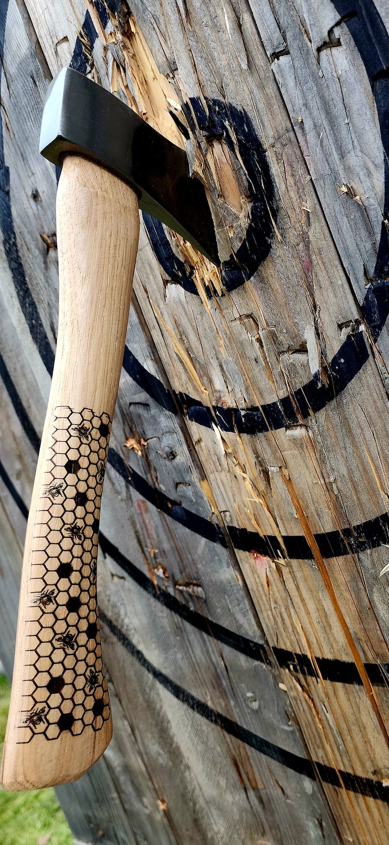 Honeycomb/bee Grip Throwing Axe Hatchet - Etsy