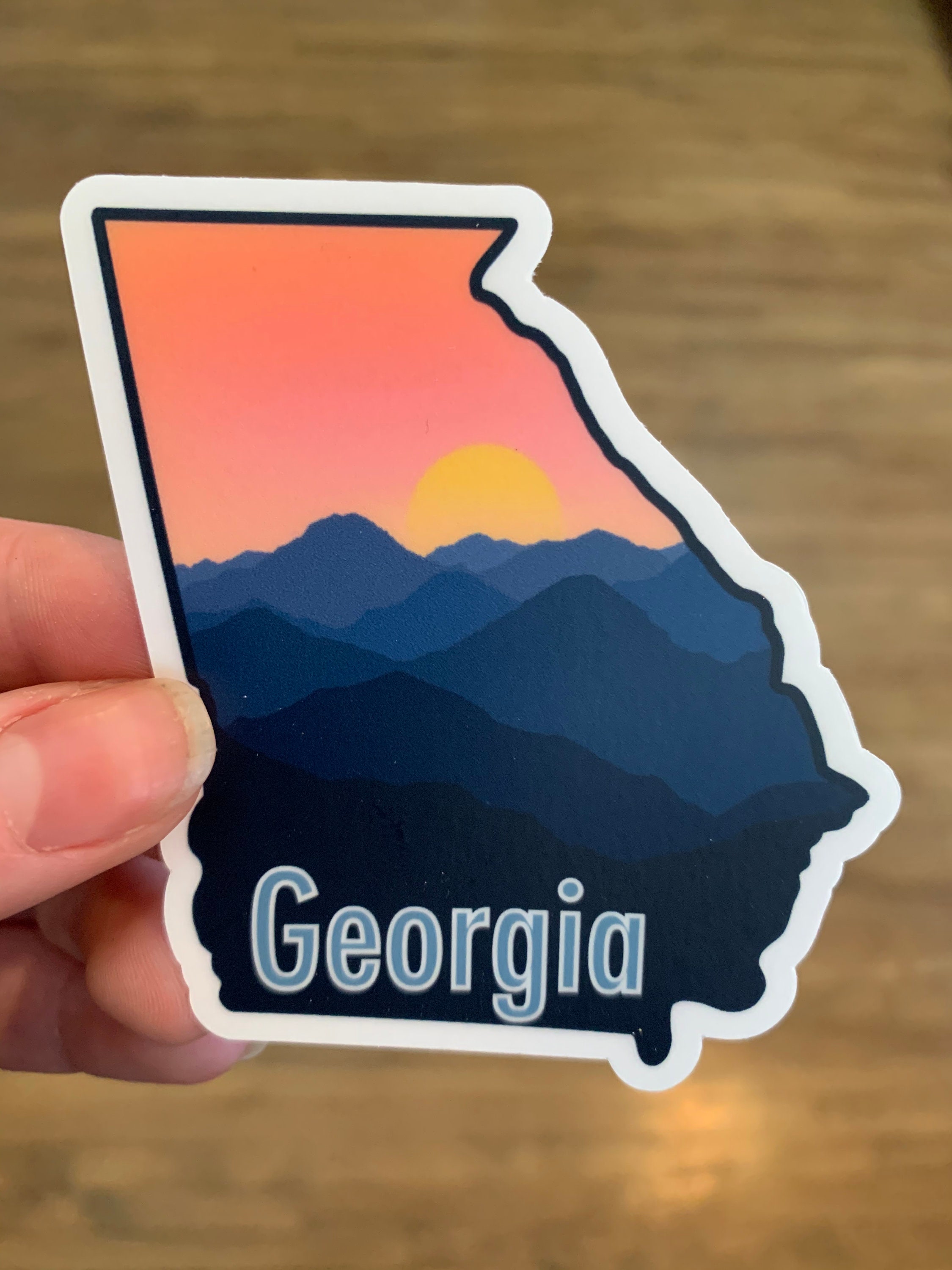 Georgia Mountains Sticker Georgia State Georgia Sticker GA | Etsy