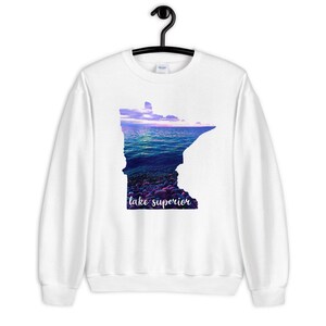 Lake Superior Sweatshirt Great Lakes Sweatshirt Lake | Etsy