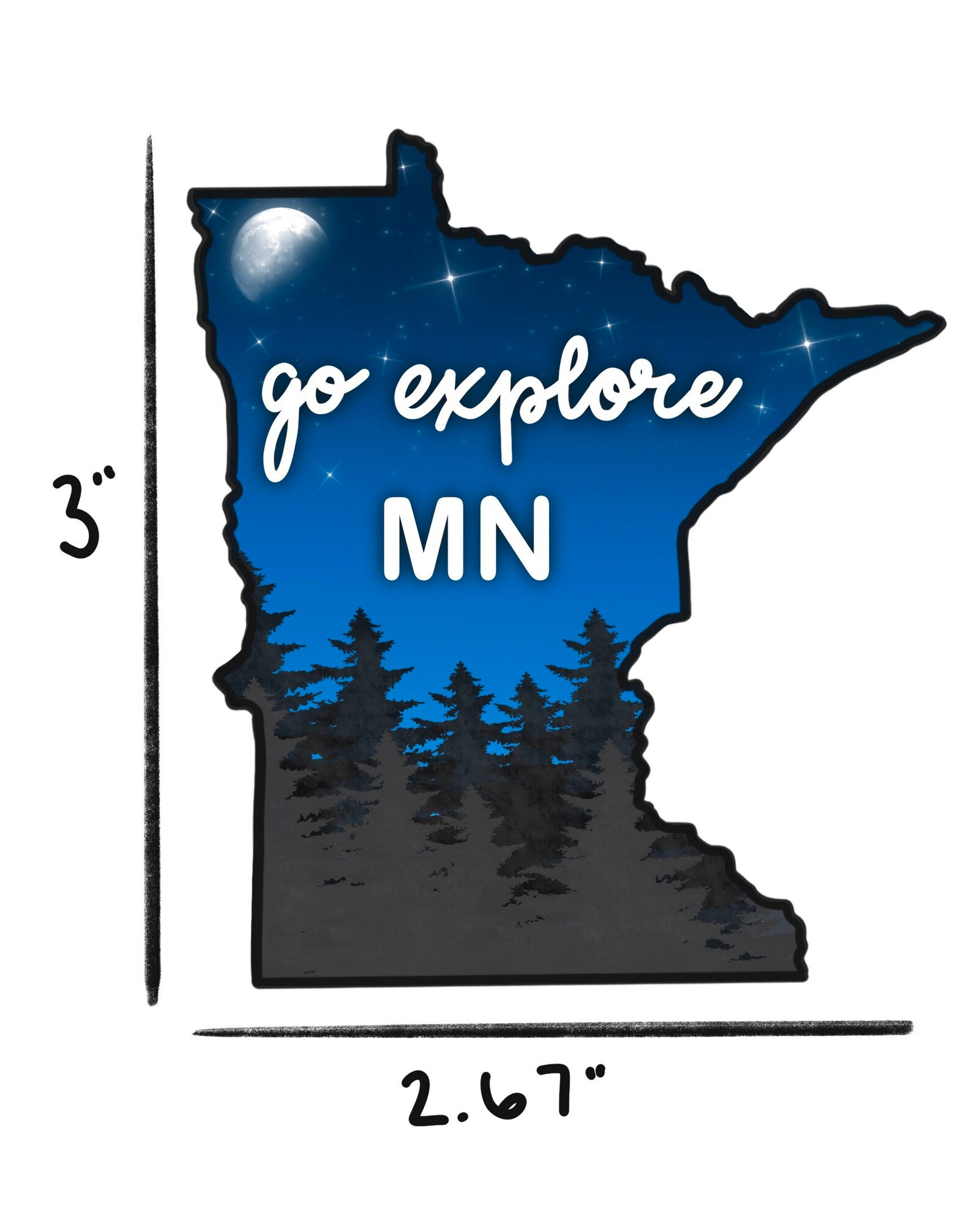 Minnesota Sticker State Sticker US State Sticker Minnesota - Etsy Italia