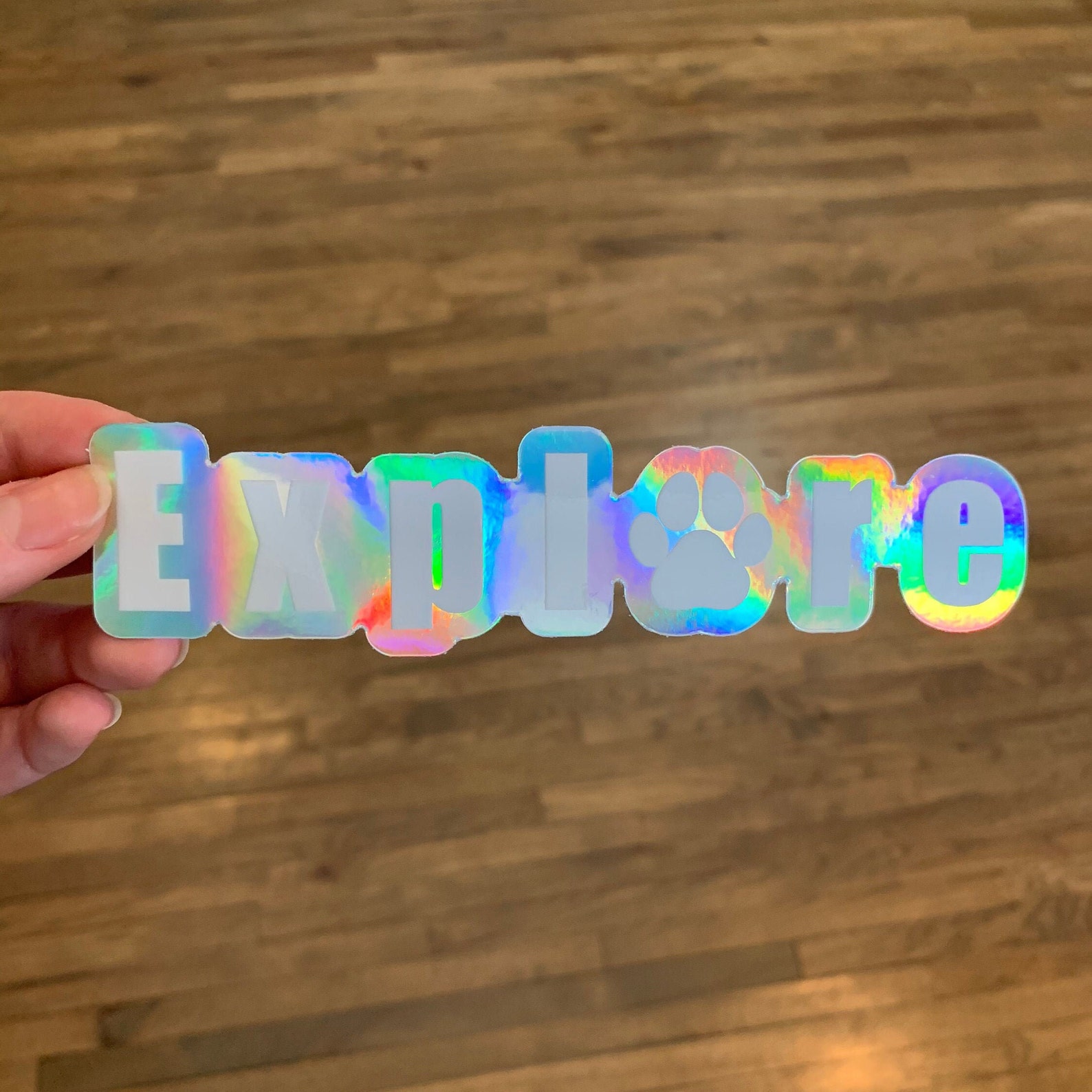 Holographic Sticker Explore Sticker Explore Decal - Etsy