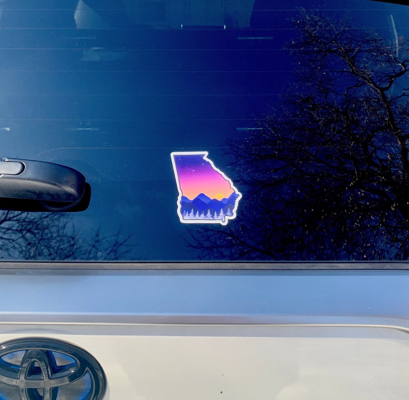 Georgia Mountains Sticker, Georgia State, Georgia Sticker, GA State ...