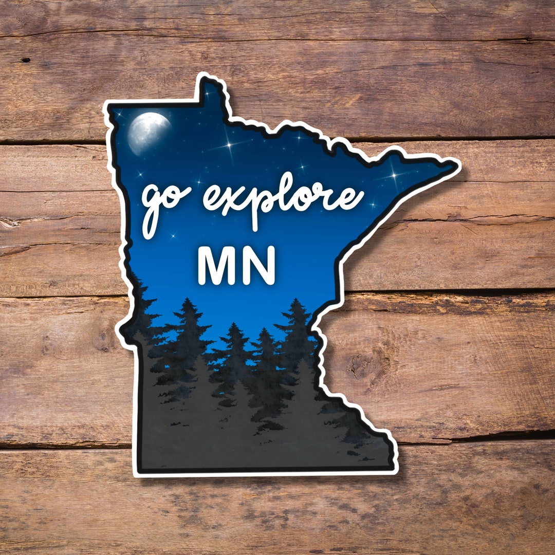 Minnesota Sticker, State Sticker, US State Sticker, Minnesota Decal ...