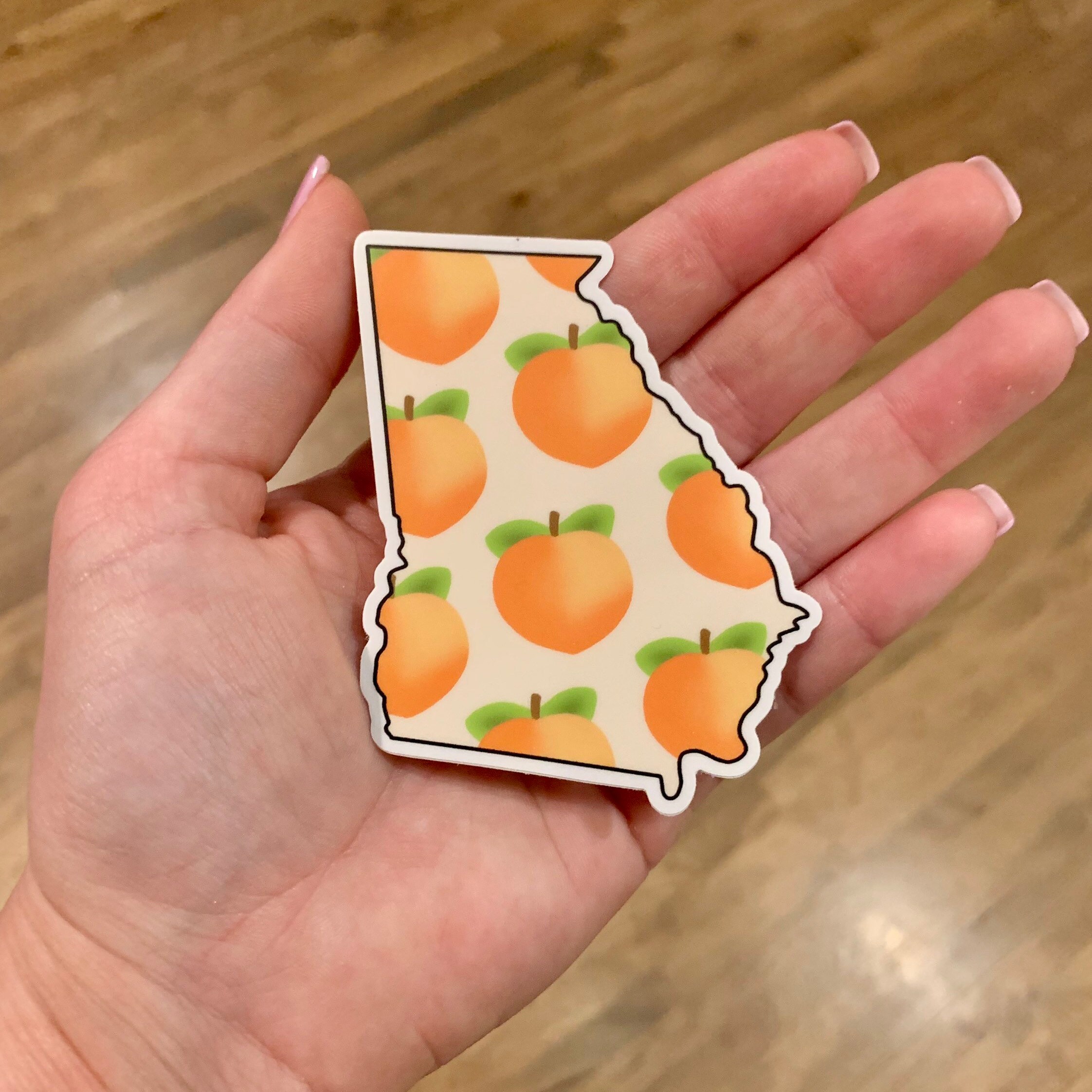Georgia Peach Sticker: Waterproof Southern Charm Decal - Etsy