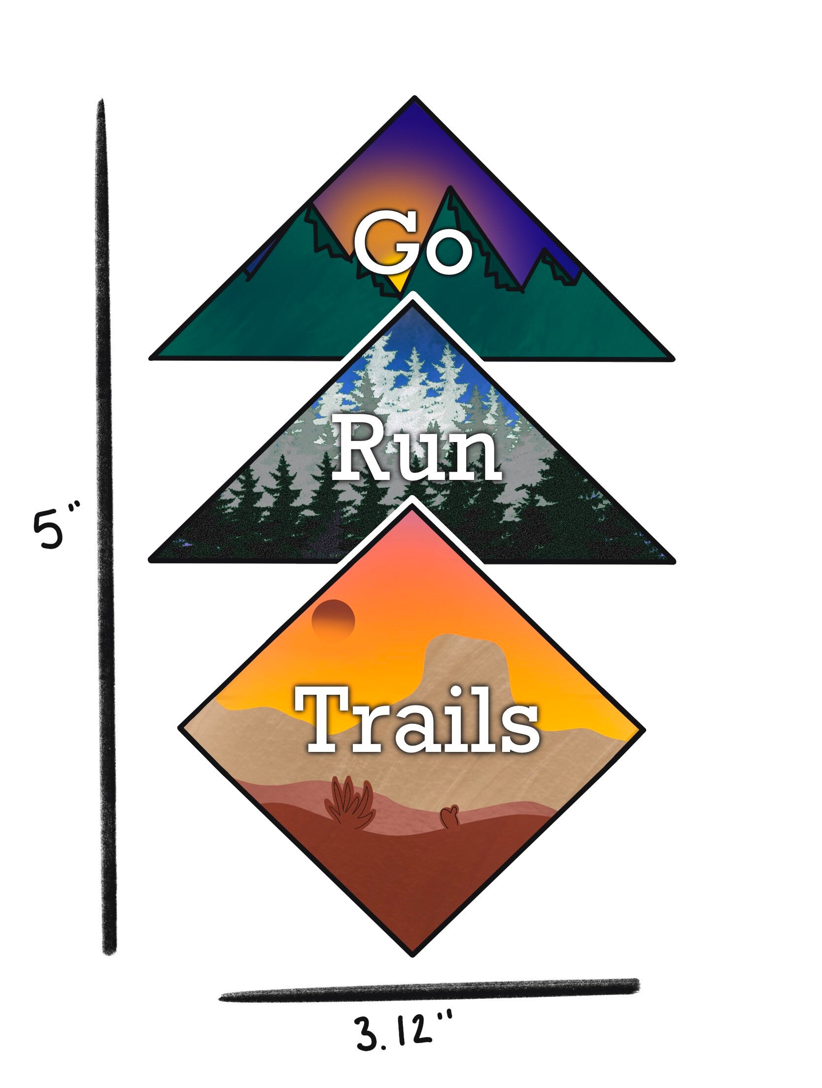 Trail Running Sticker Running Decal Car Sticker Trail - Etsy