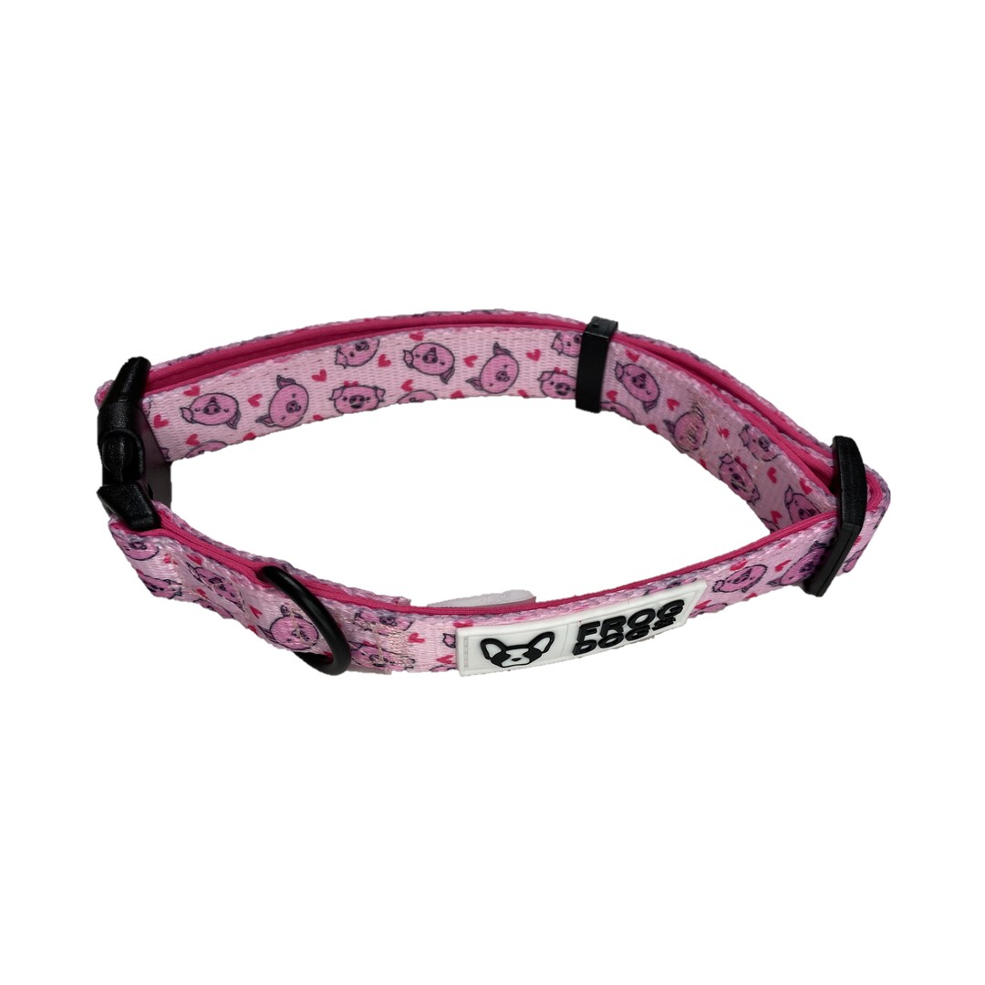 Pink Pig Hearts Dog Collar: Comfy Neoprene Padded Collar - Etsy