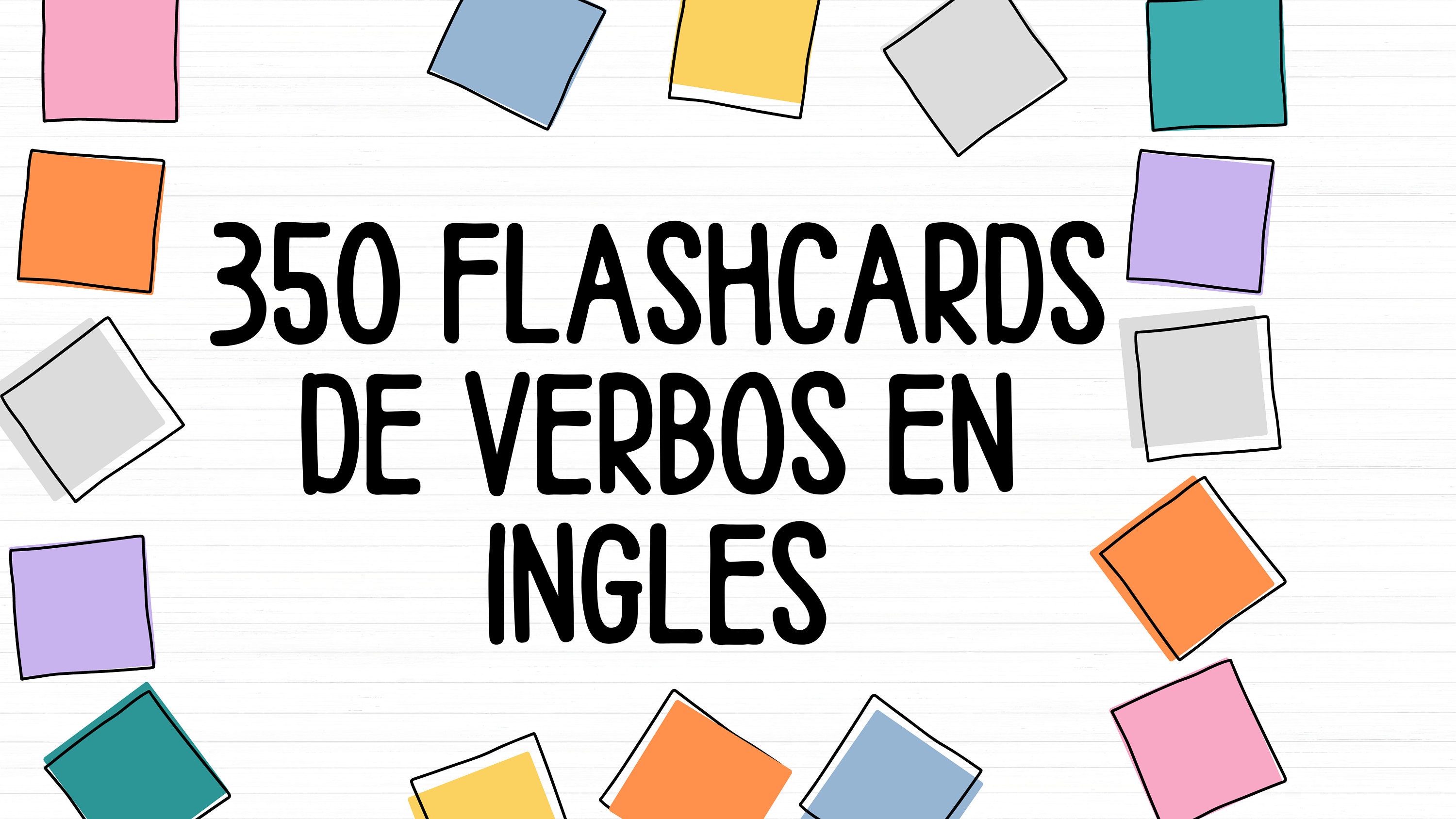 Flashcards de verbos en Ingles para niños 350 en PDF - Etsy México