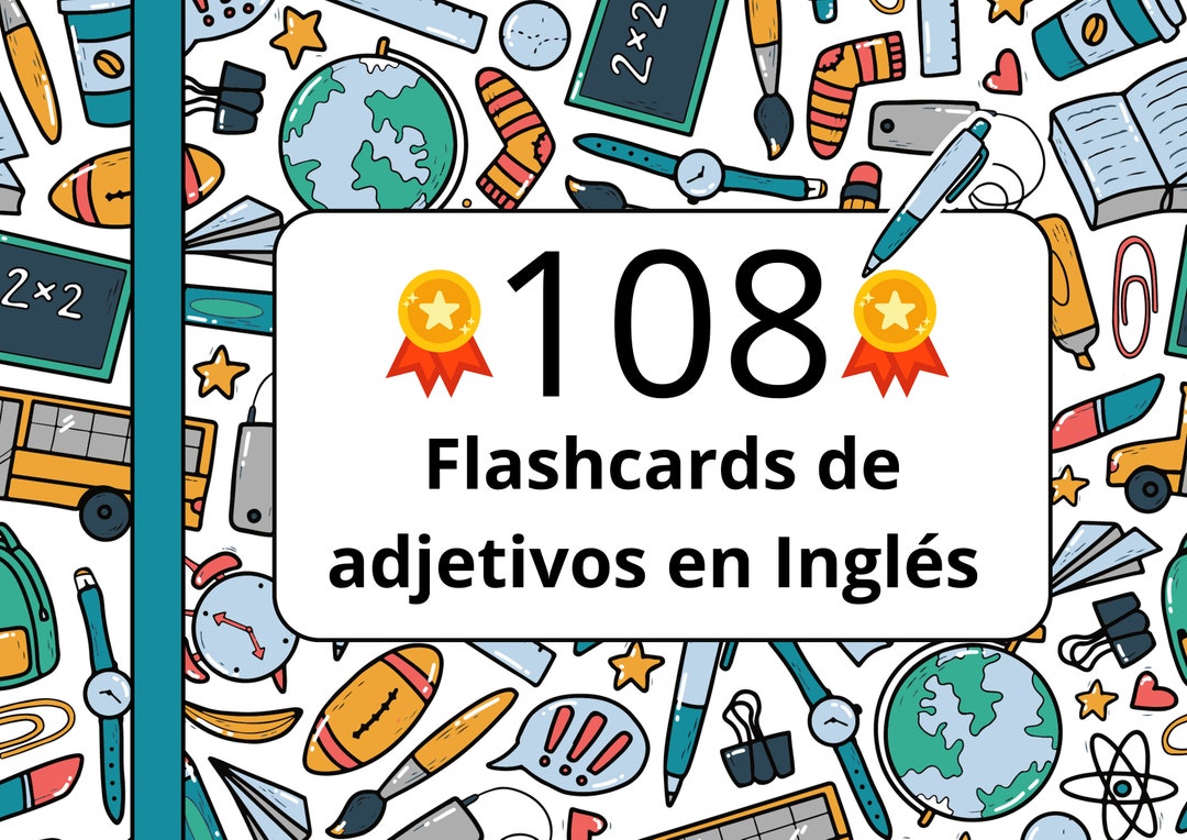 108 Flashcards of Adjectives in English for Children. Girls and Adults ...