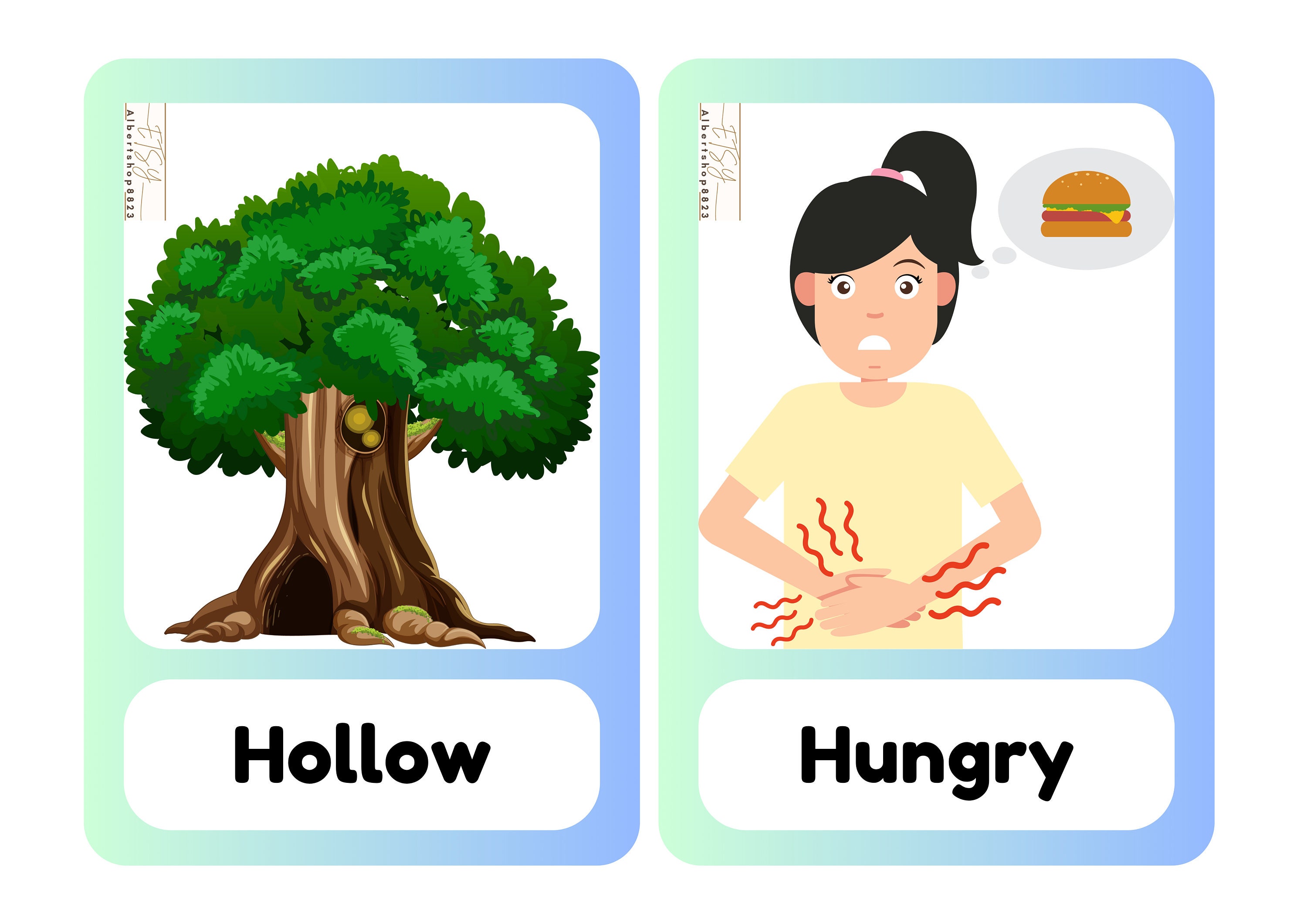 108 Flashcards of Adjectives in English for Children. Girls and Adults ...