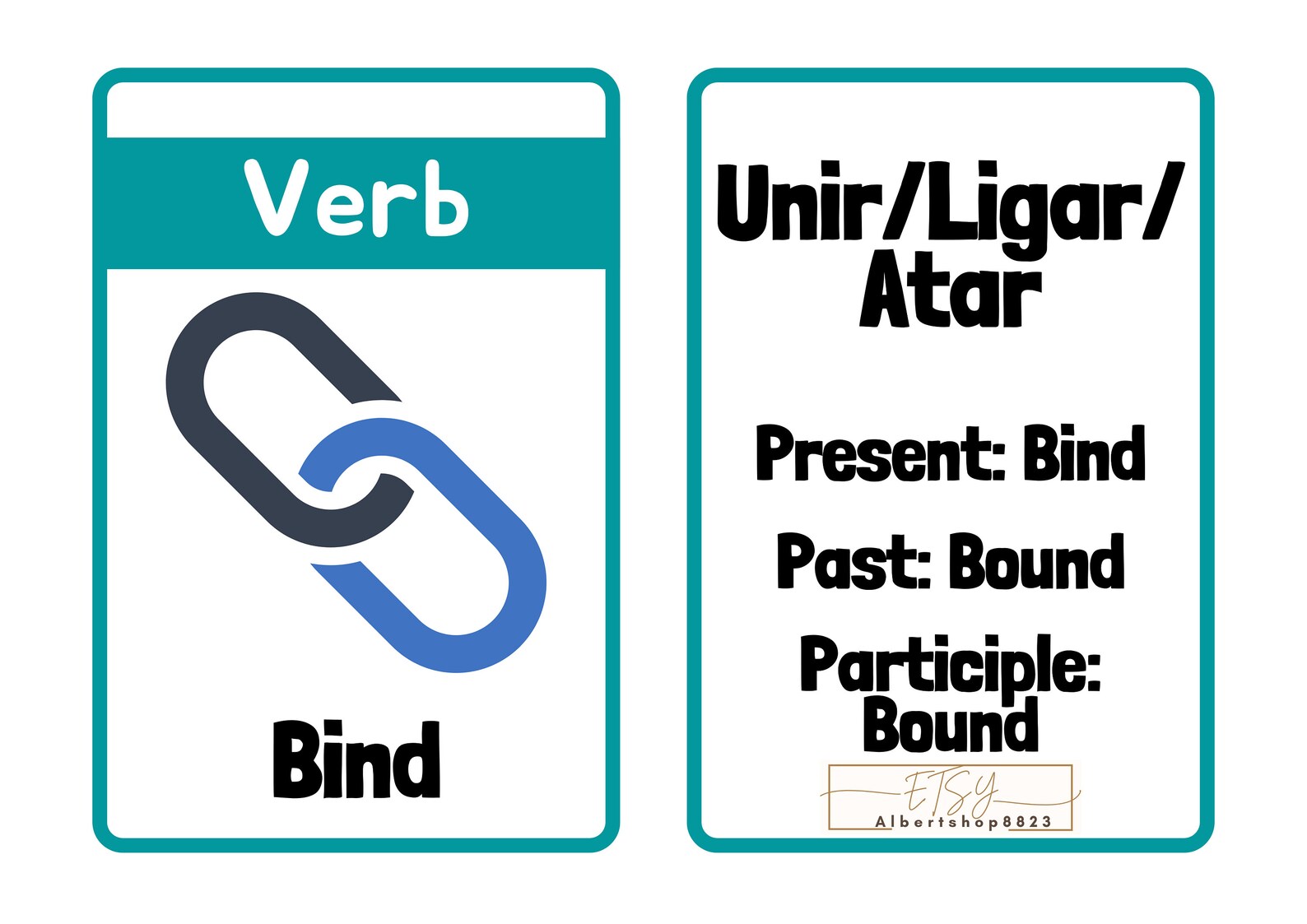 Flashcards of English Verbs for Children 350 in PDF - Etsy