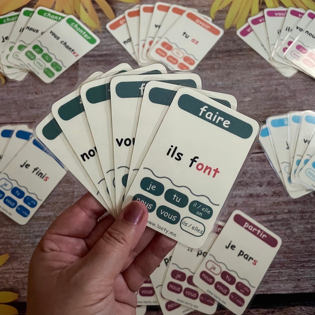 Game of 7 Families - Conjugation, Present Tense. - Etsy