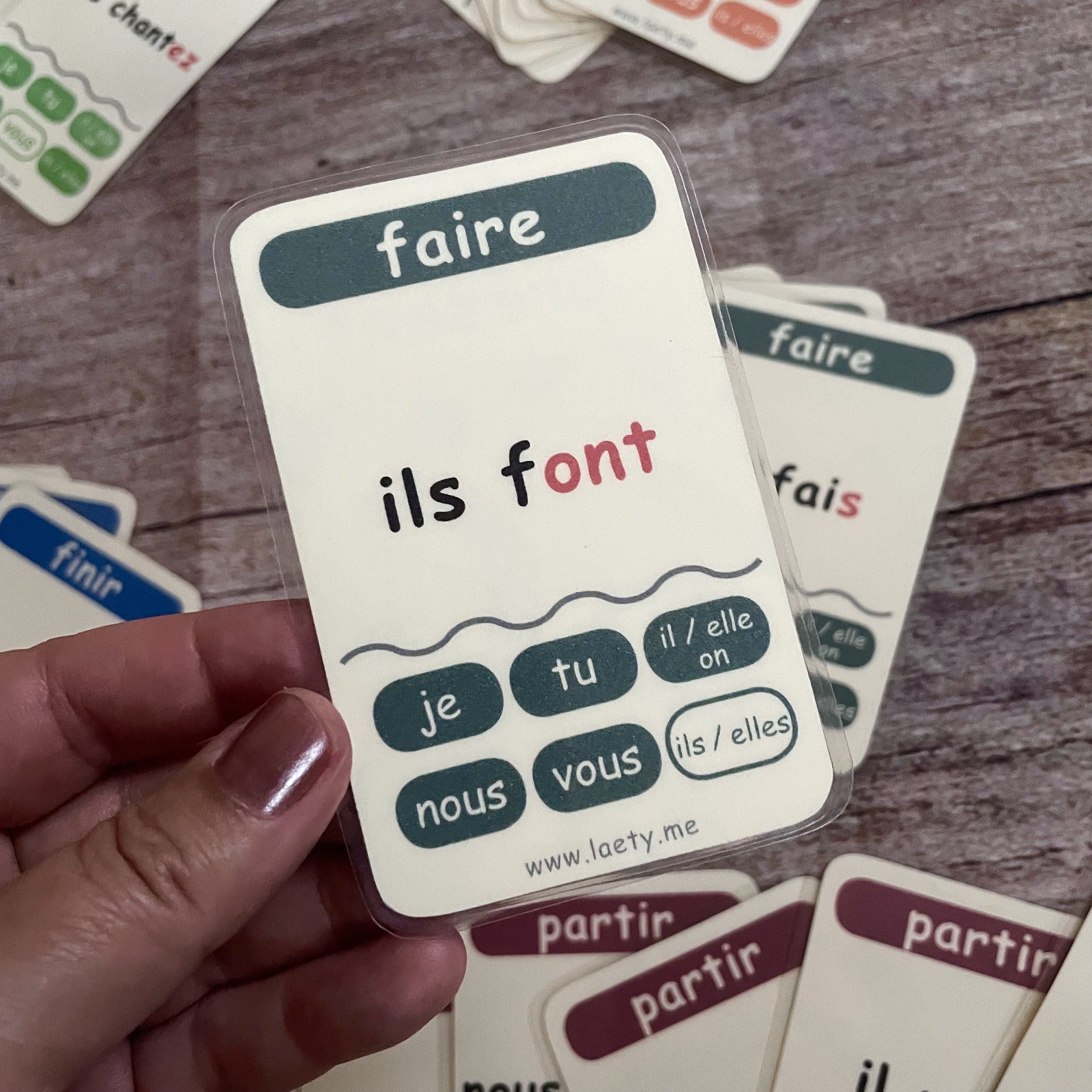 Game of 7 Families - Conjugation, Present Tense. - Etsy