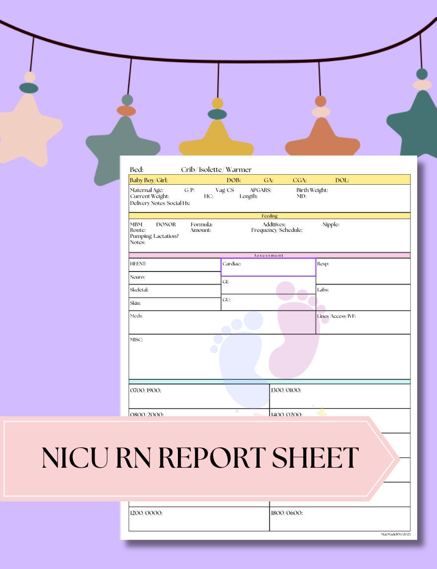 NICU REPORT TEMPLATE - Etsy