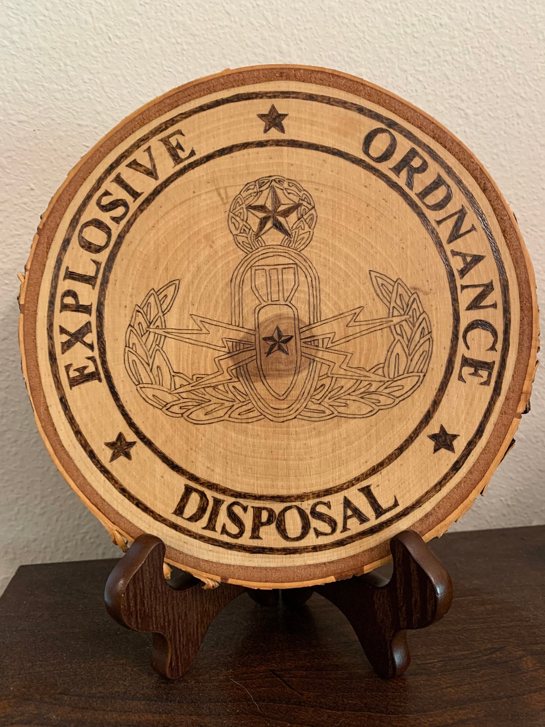 Round Wood Live Edge Plaque. Great for Retirement or Going - Etsy