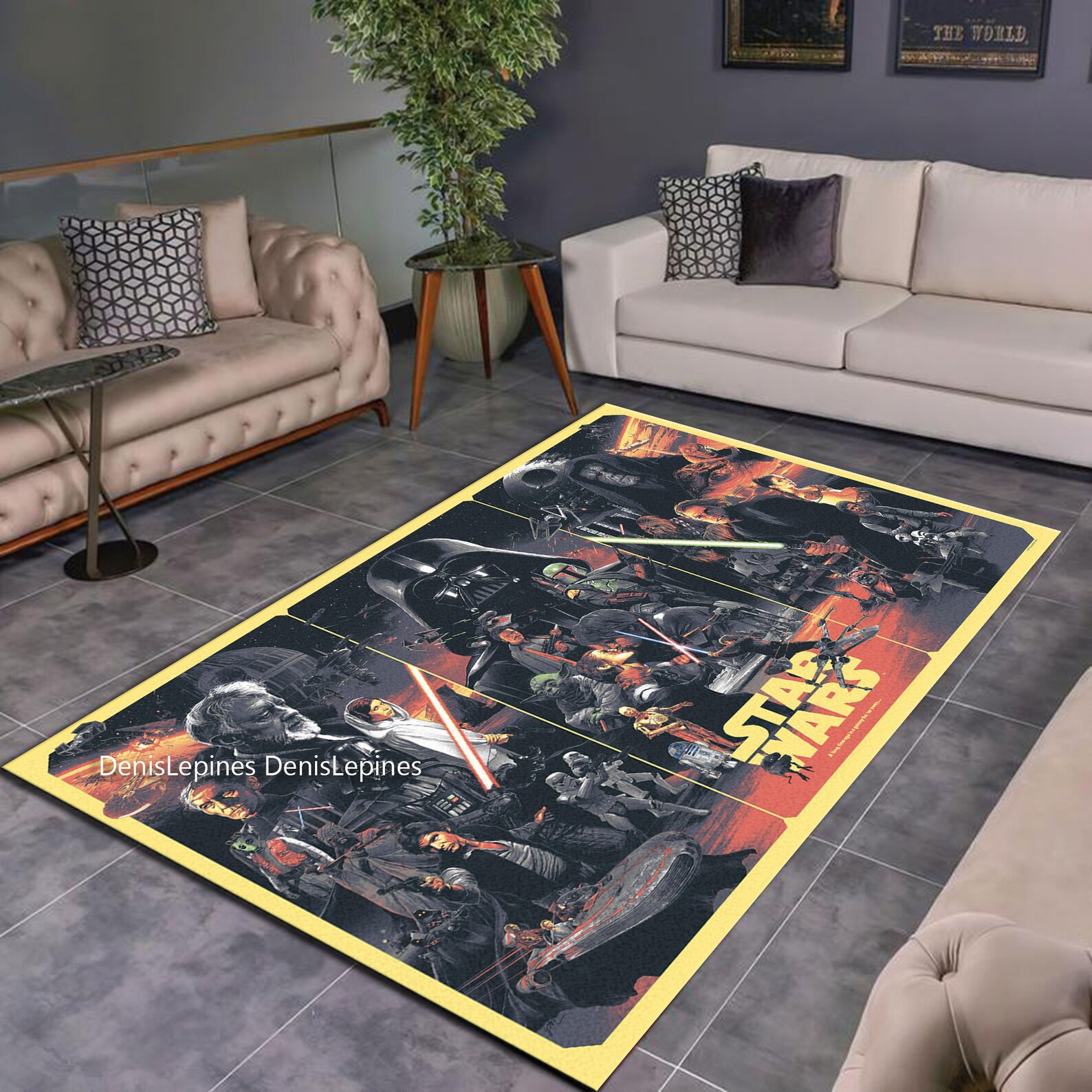 Star Wars Movie Area Rug Retro Classic Movie Home Decor | Etsy