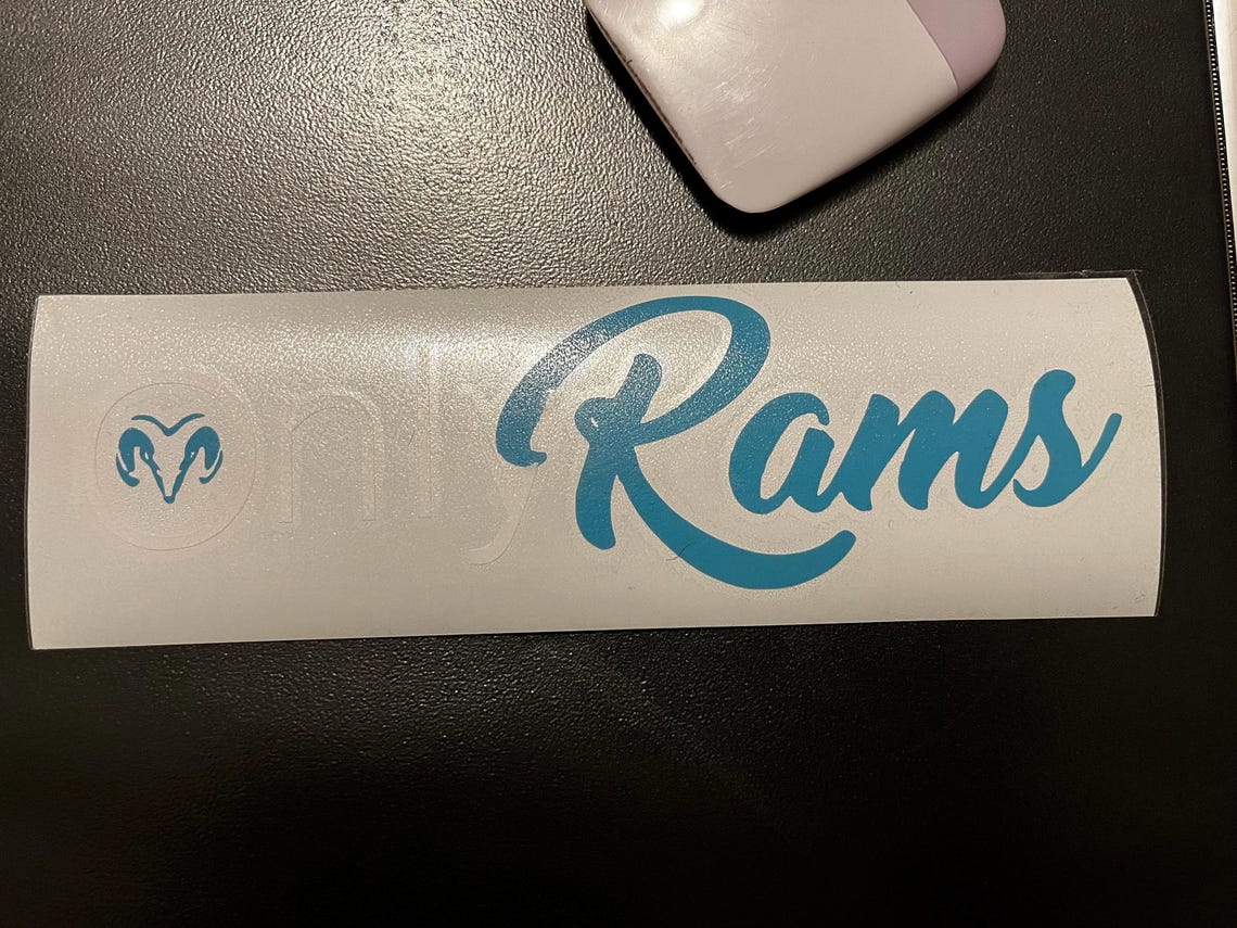 Only Rams Decal - Etsy