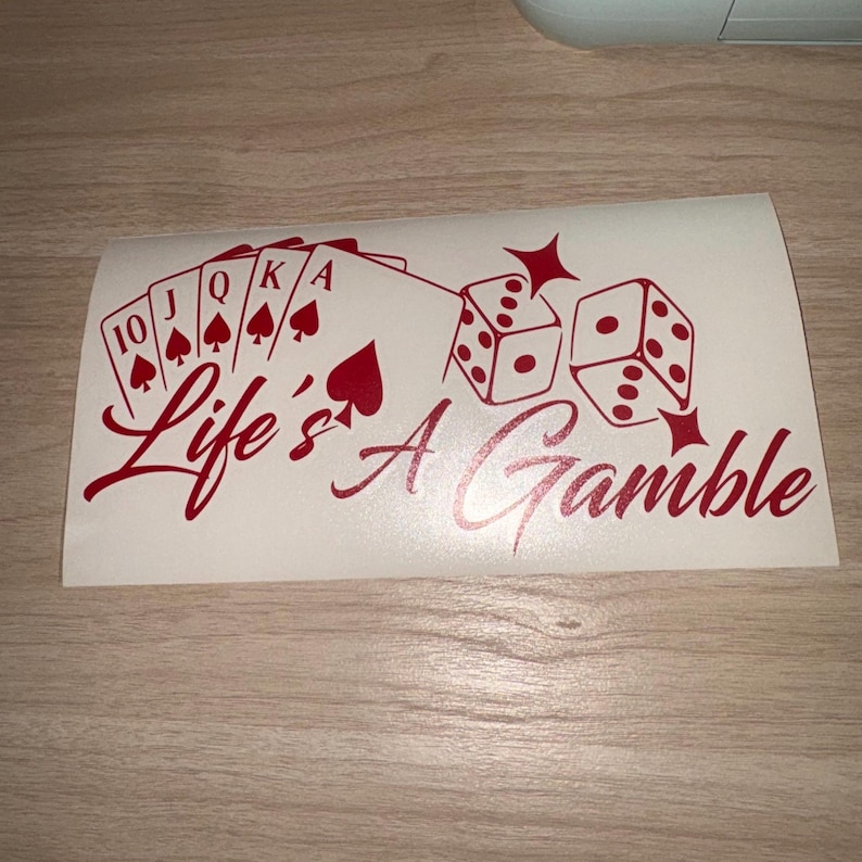 Life’s A Gamble Decal - Etsy