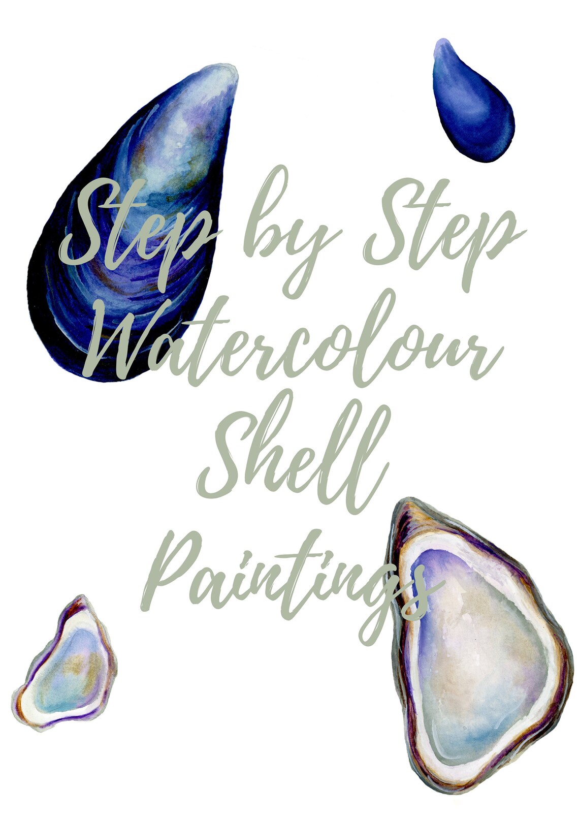 Sea Shell Step by Step Painting Guide | Watercolour Shell Painting ...