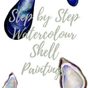 Sea Shell Step by Step Painting Guide | Watercolour Shell Painting ...