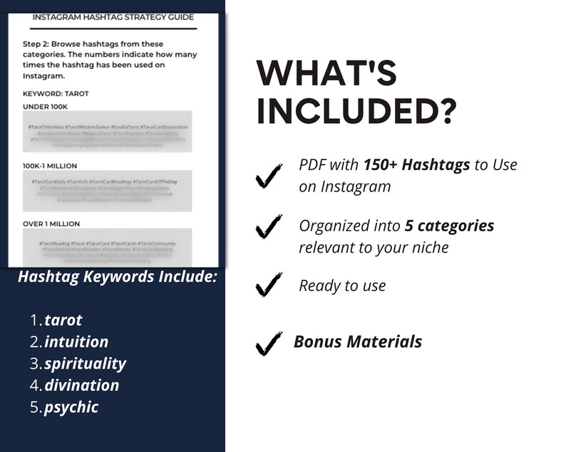 Tarot Card Reader Instagram Hashtags + Strategy Planning Guide, Tarot ...