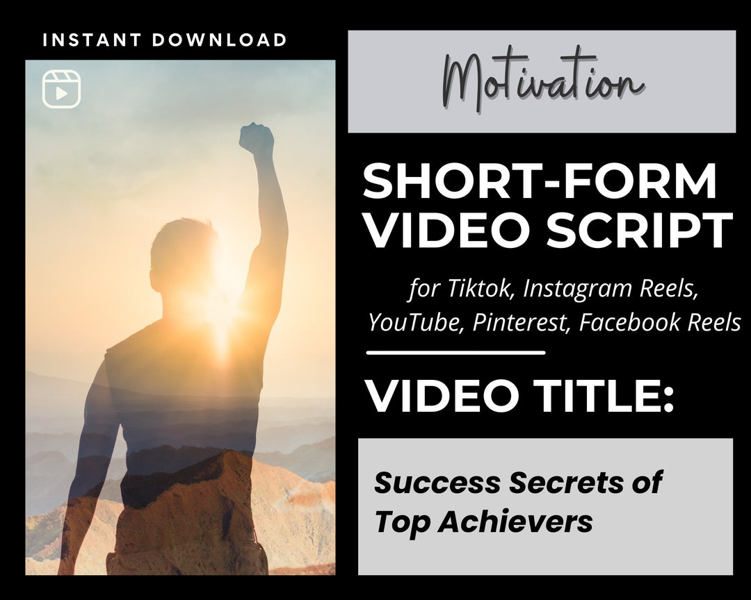 Motivation Video Script for Tiktok, Instagram Reels, Youtube ...