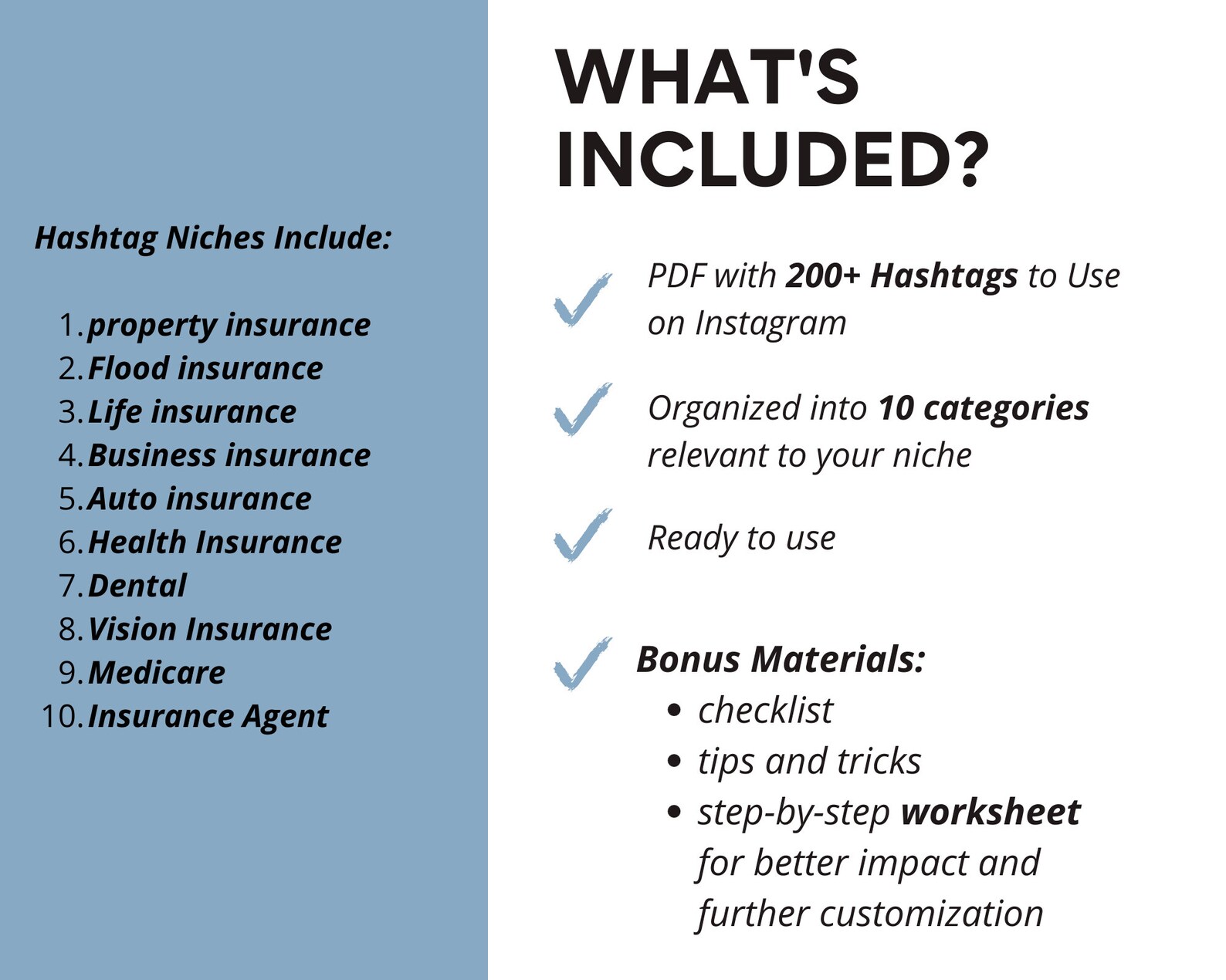 Insurance Instagram Hashtags Strategy and Planning Guide - Etsy