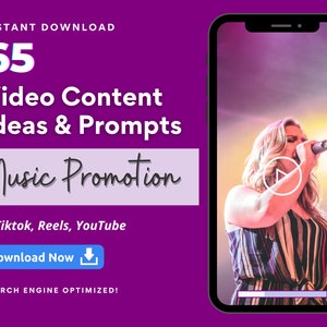 65 Music Promotion Video Ideas: Tiktok, Reels, Youtube (PDF Download ...