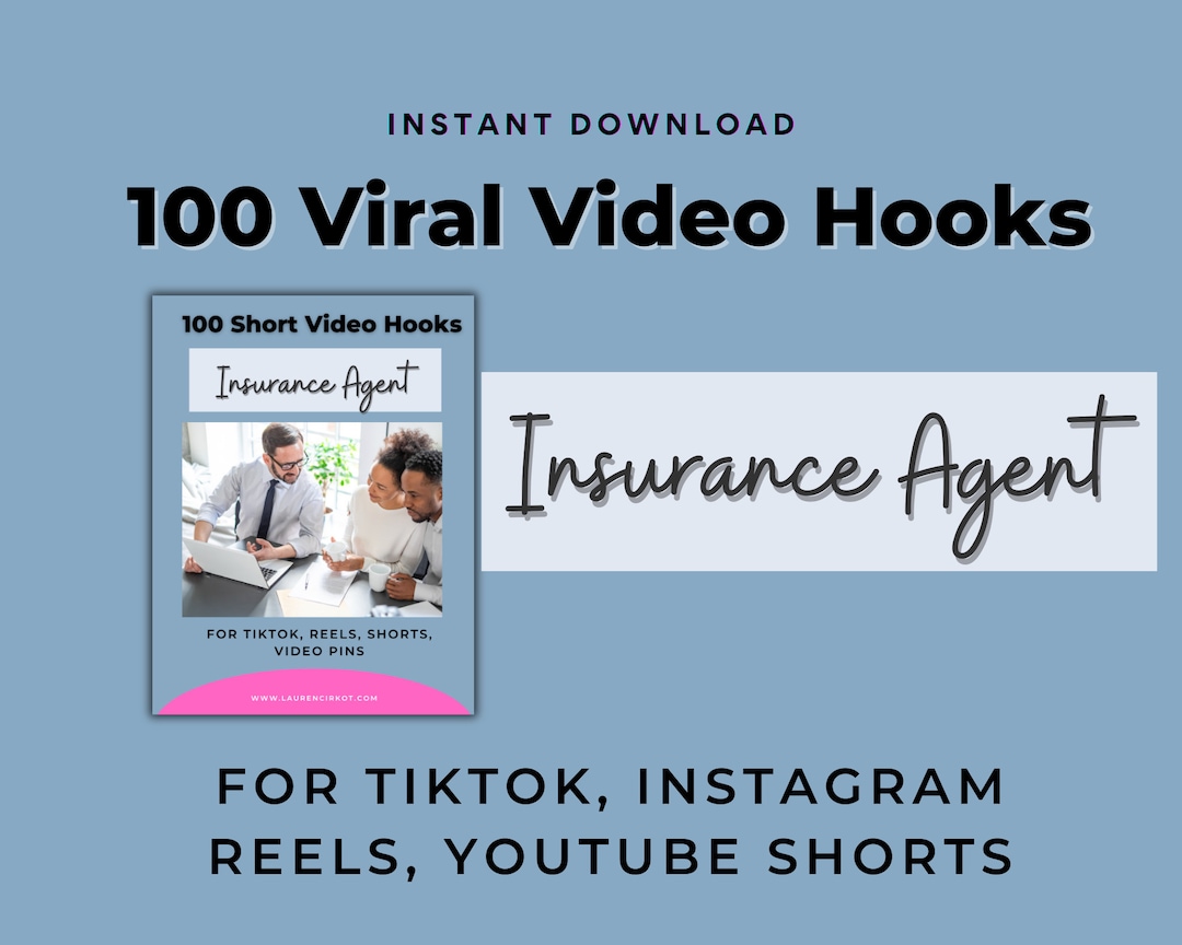 Insurance Agent: 100 Viral Video Hooks (PDF Download) - Etsy
