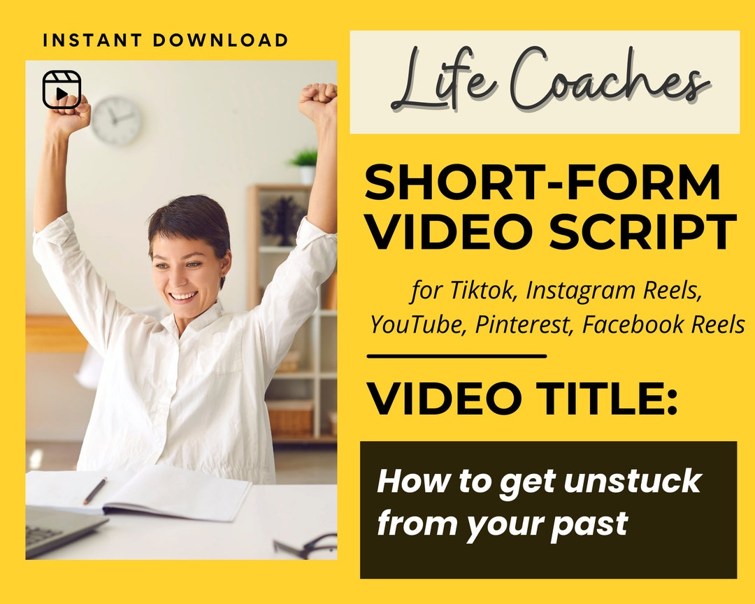 Life Coach Video Script for Tiktok, Instagram Reels, Youtube, Coaches ...