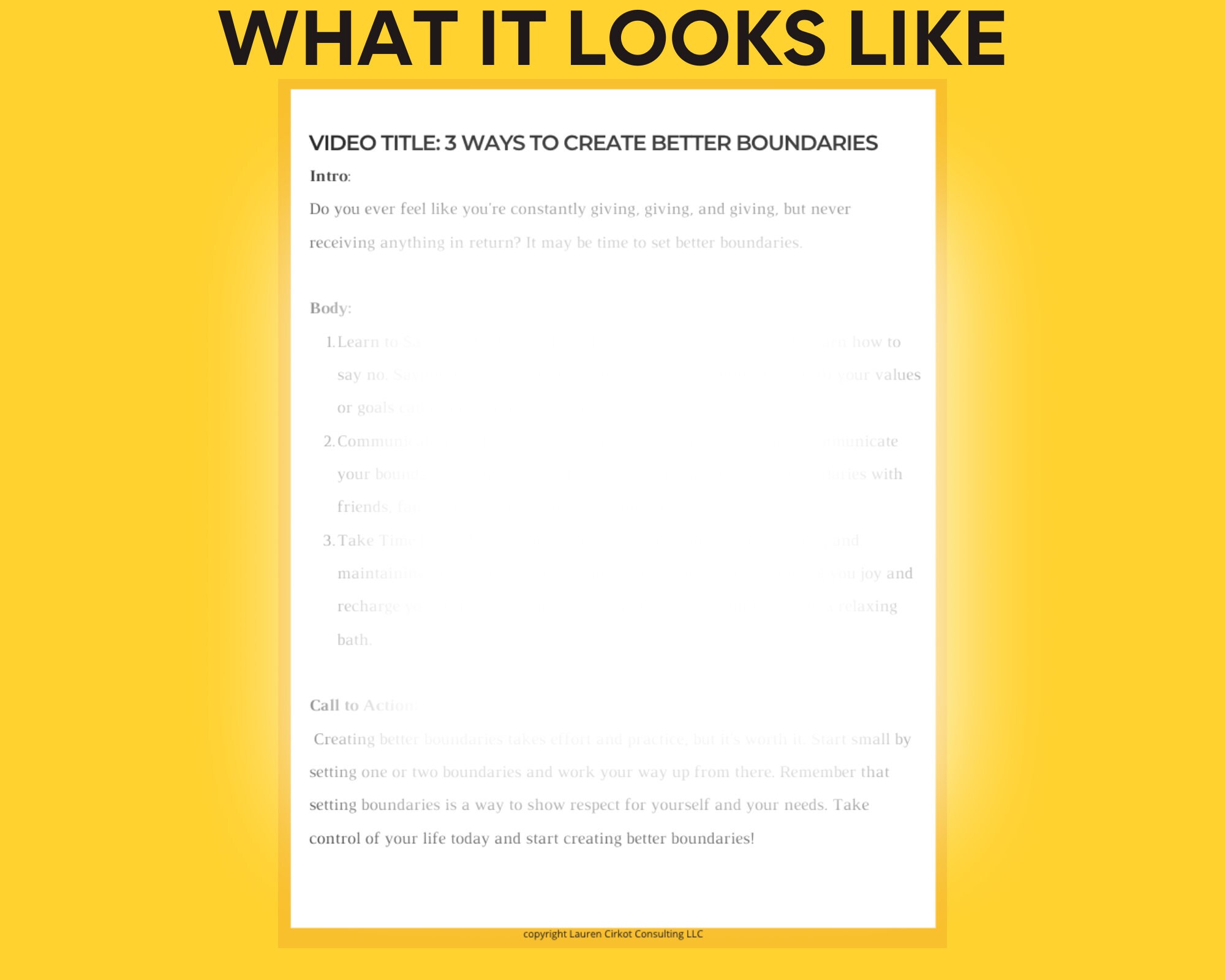 Life Coach Video Script for Tiktok, Instagram Reels, Youtube, Boundary ...