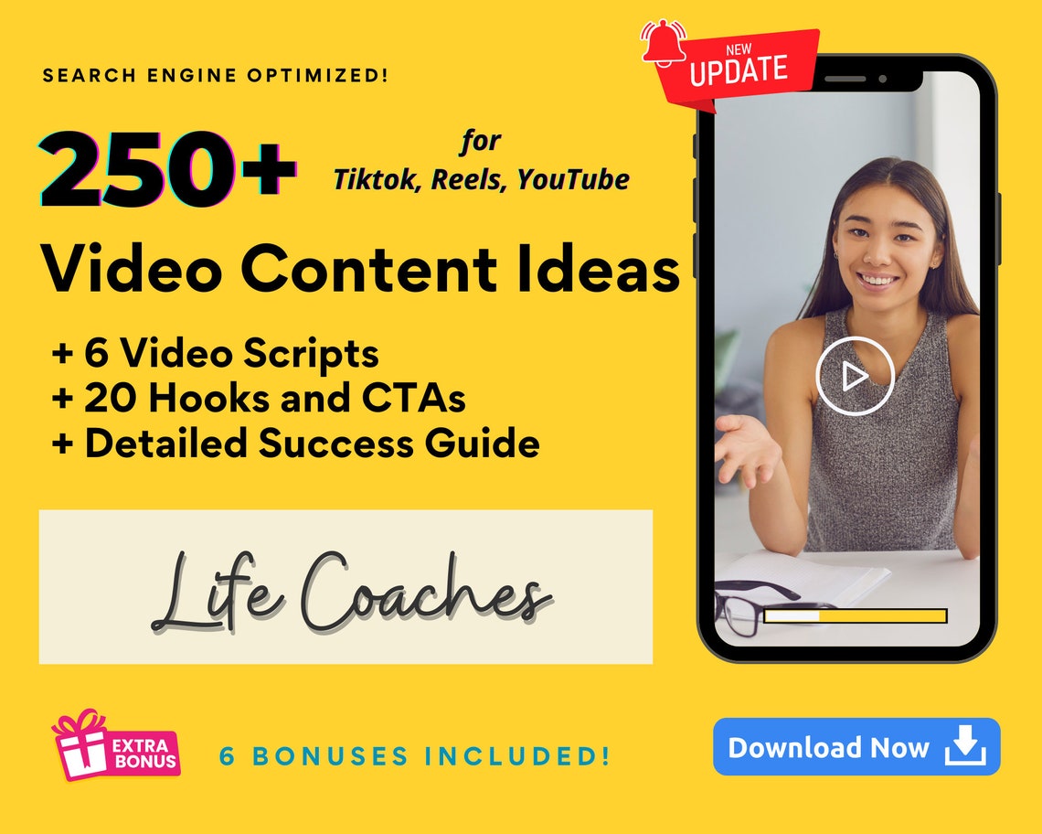Life Coach Video Content Ideas for Tiktok, Reels, Youtube, Viral Tiktok ...