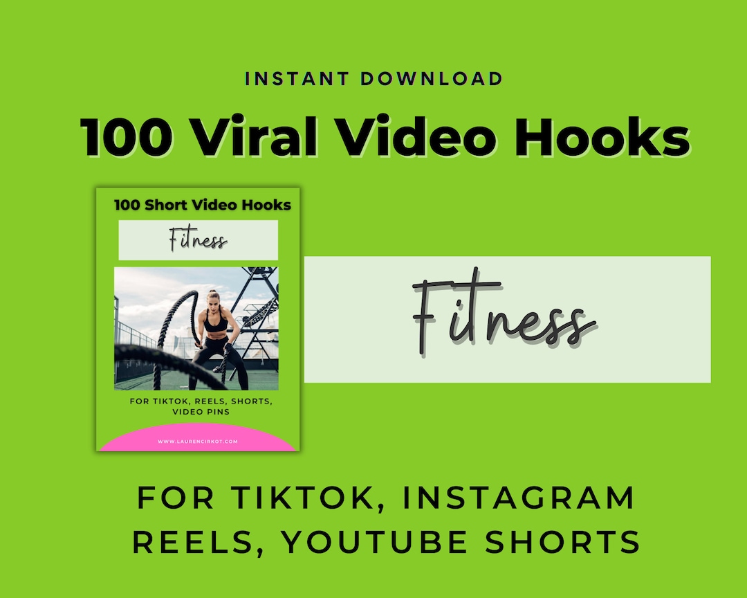 Fitness Video Hooks: 100 Viral Reels Templates (PDF) - Etsy