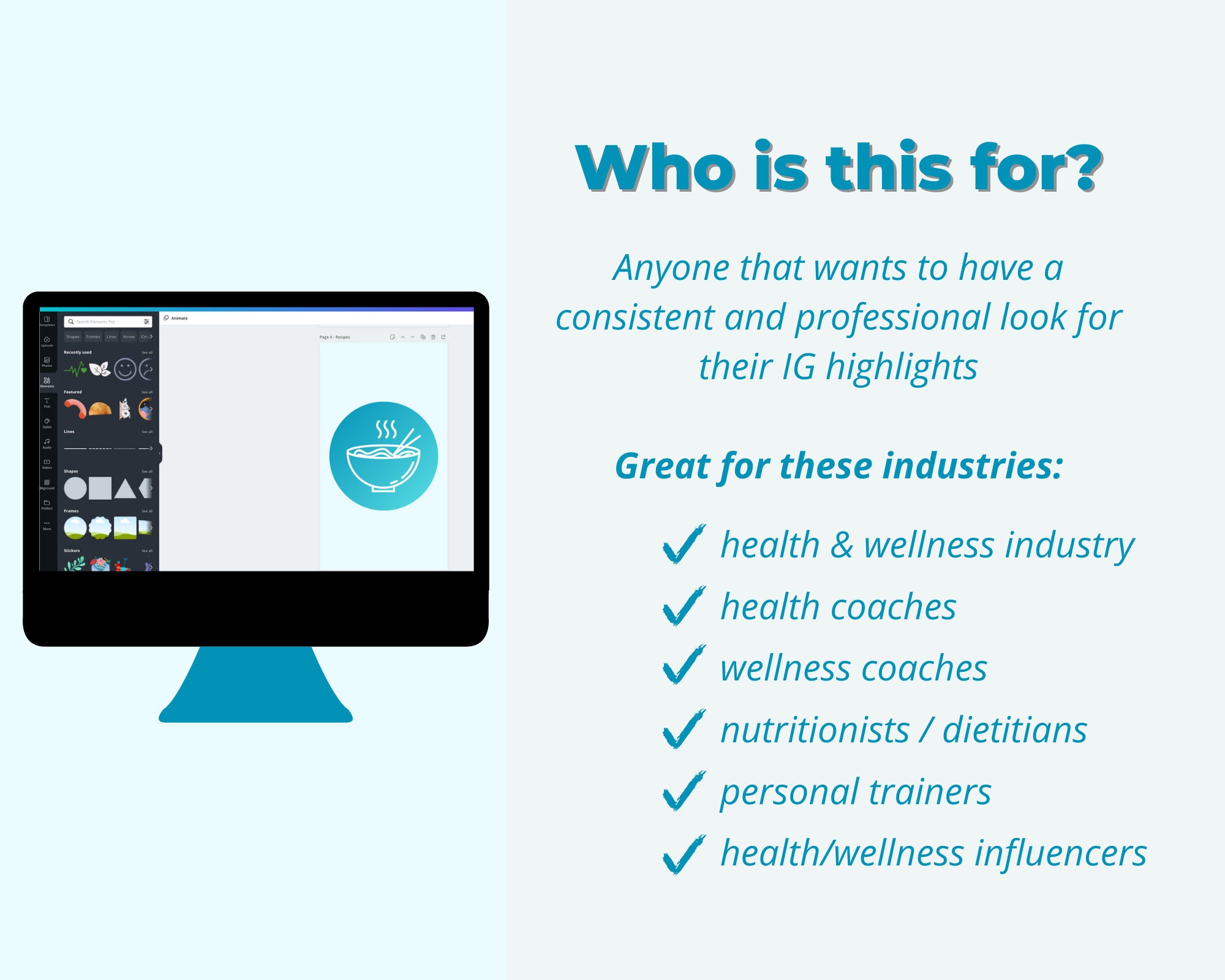Blue Fitness Instagram Highlights, Health & Wellness Instagram Stories ...