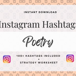 Poetry Hashtags Strategy and Planning Guide Grow Followers - Etsy