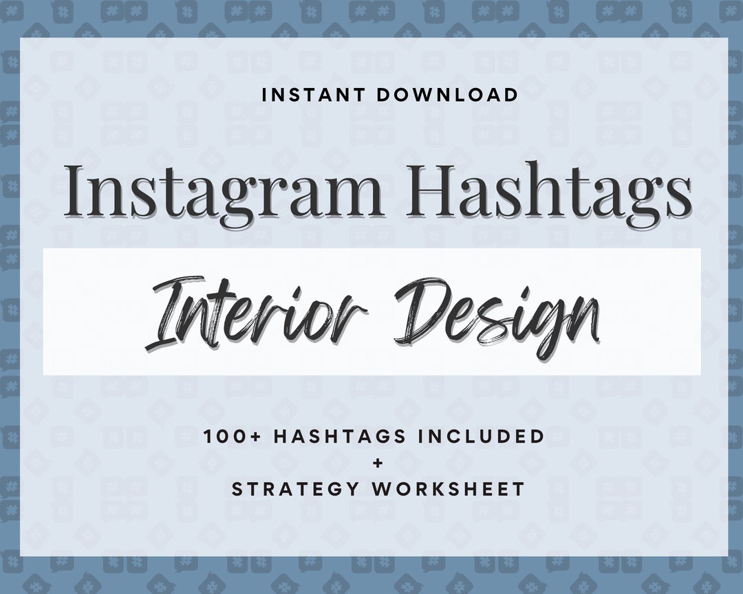 Interior Design Instagram Hashtags Strategy and Planning - Etsy