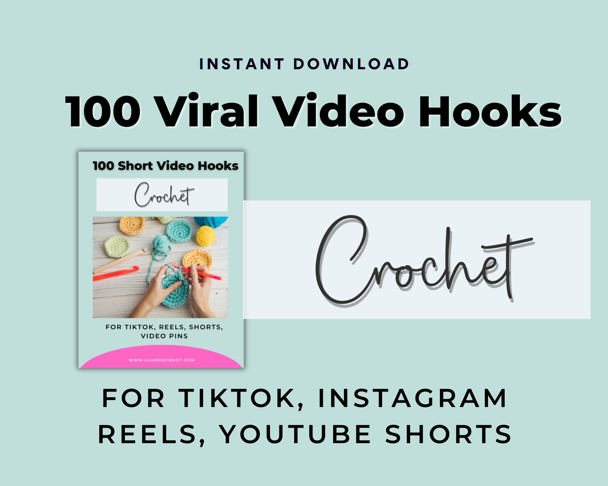 Crochet Video Hooks, Crochet Instagram Post, Crochet Marketing Plan ...