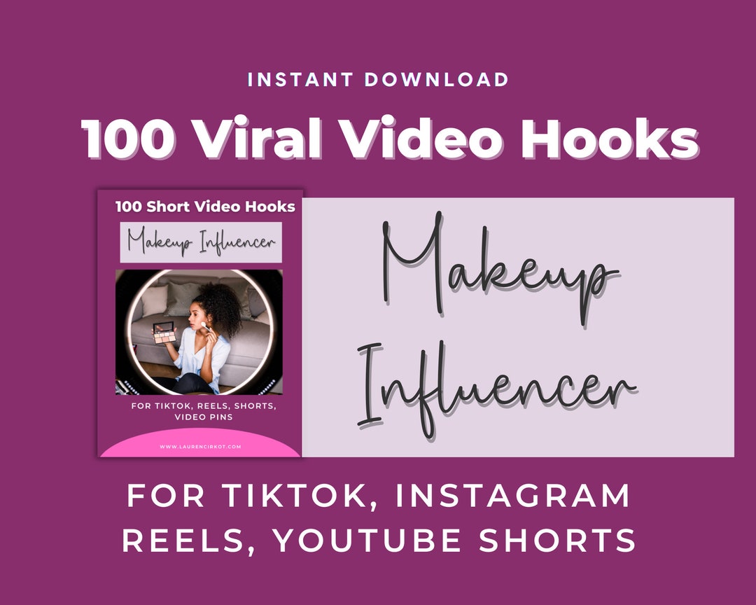 100 Viral Video Hooks: Makeup Influencer Content (PDF Download) - Etsy