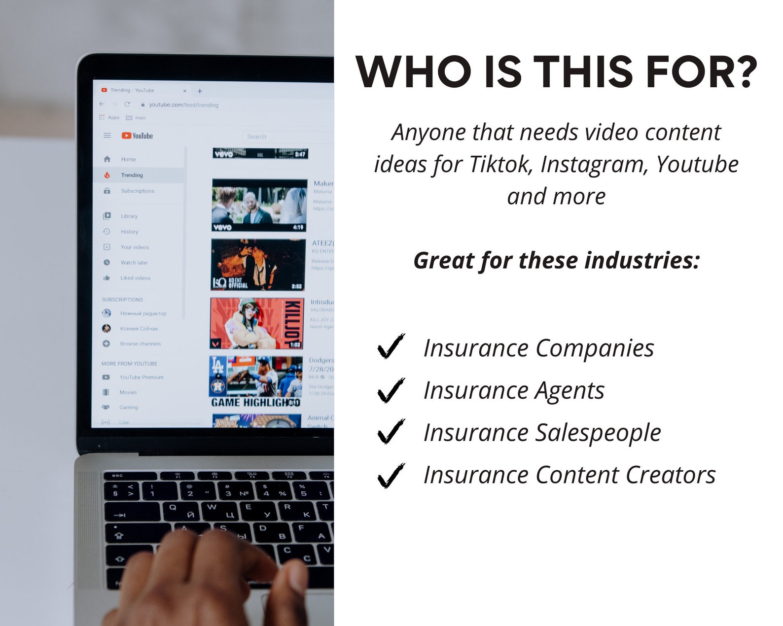 Life Insurance Video Content Ideas for Tiktok, Instagram Reels, Youtube ...